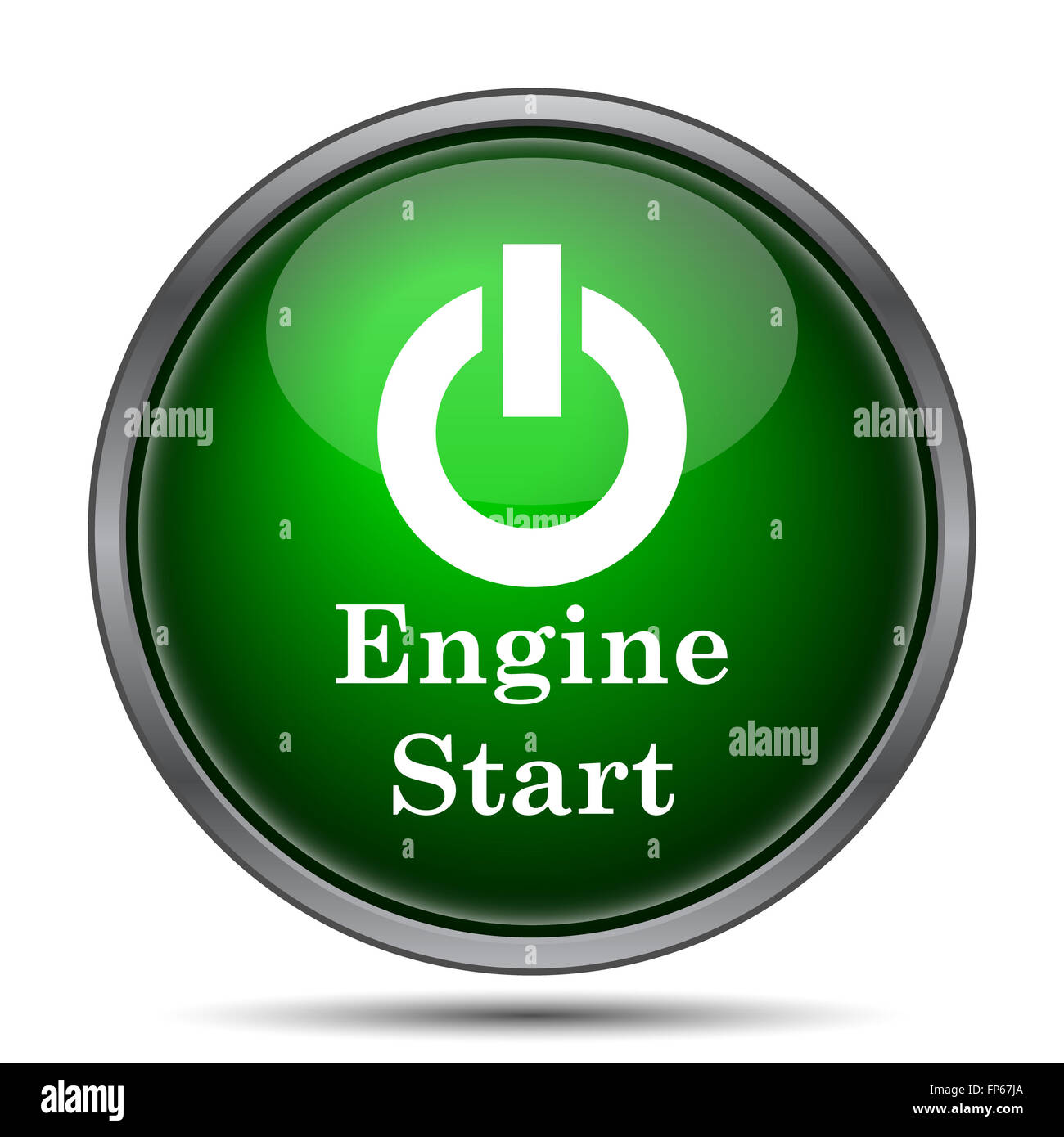 Engine start icon. Internet button on white background Stock Photo - Alamy