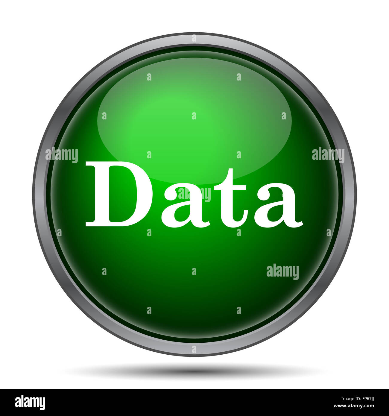 Data icon. Internet button on white background Stock Photo - Alamy