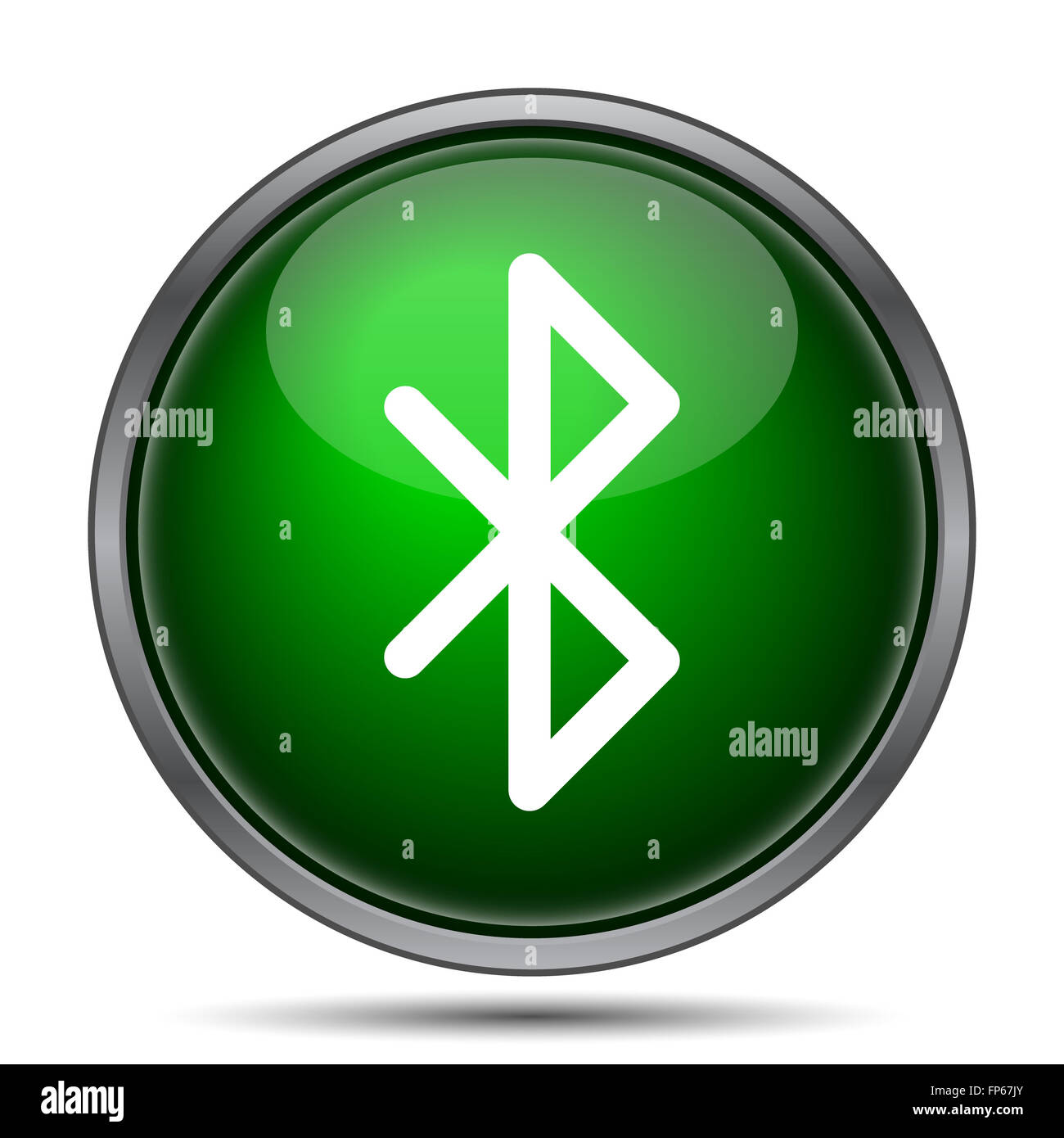 Bluetooth icon. Internet button on white background Stock Photo - Alamy