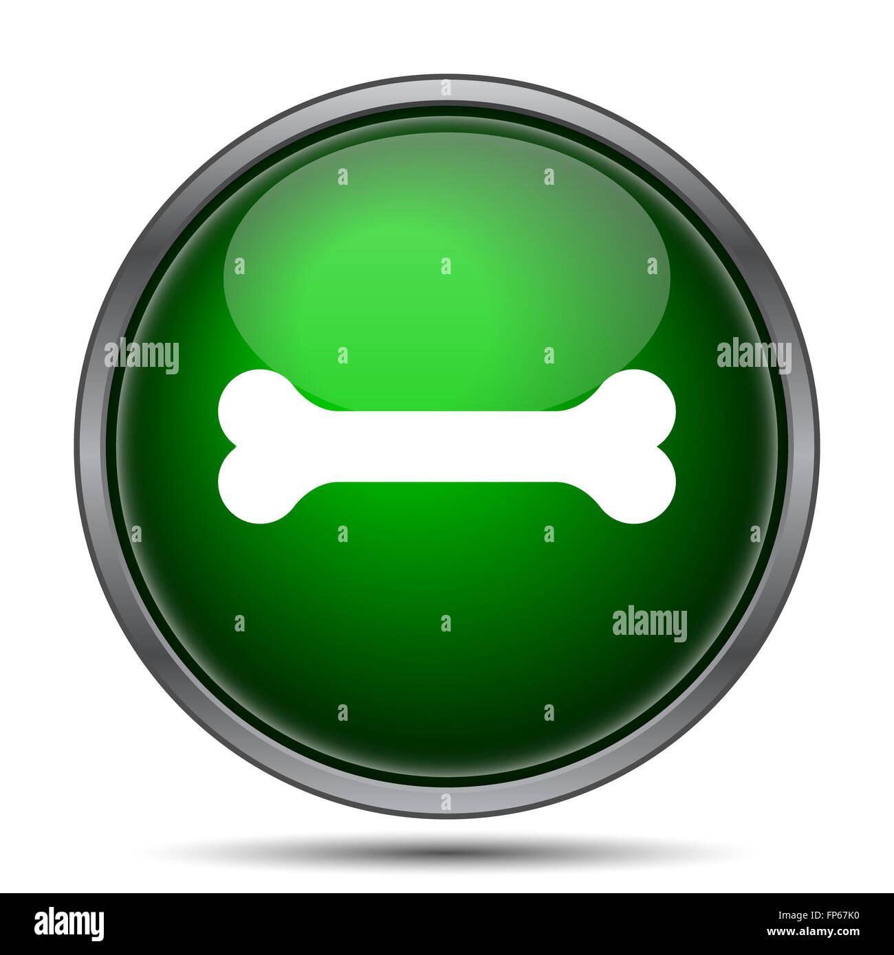 Bone icon. Internet button on white background Stock Photo - Alamy