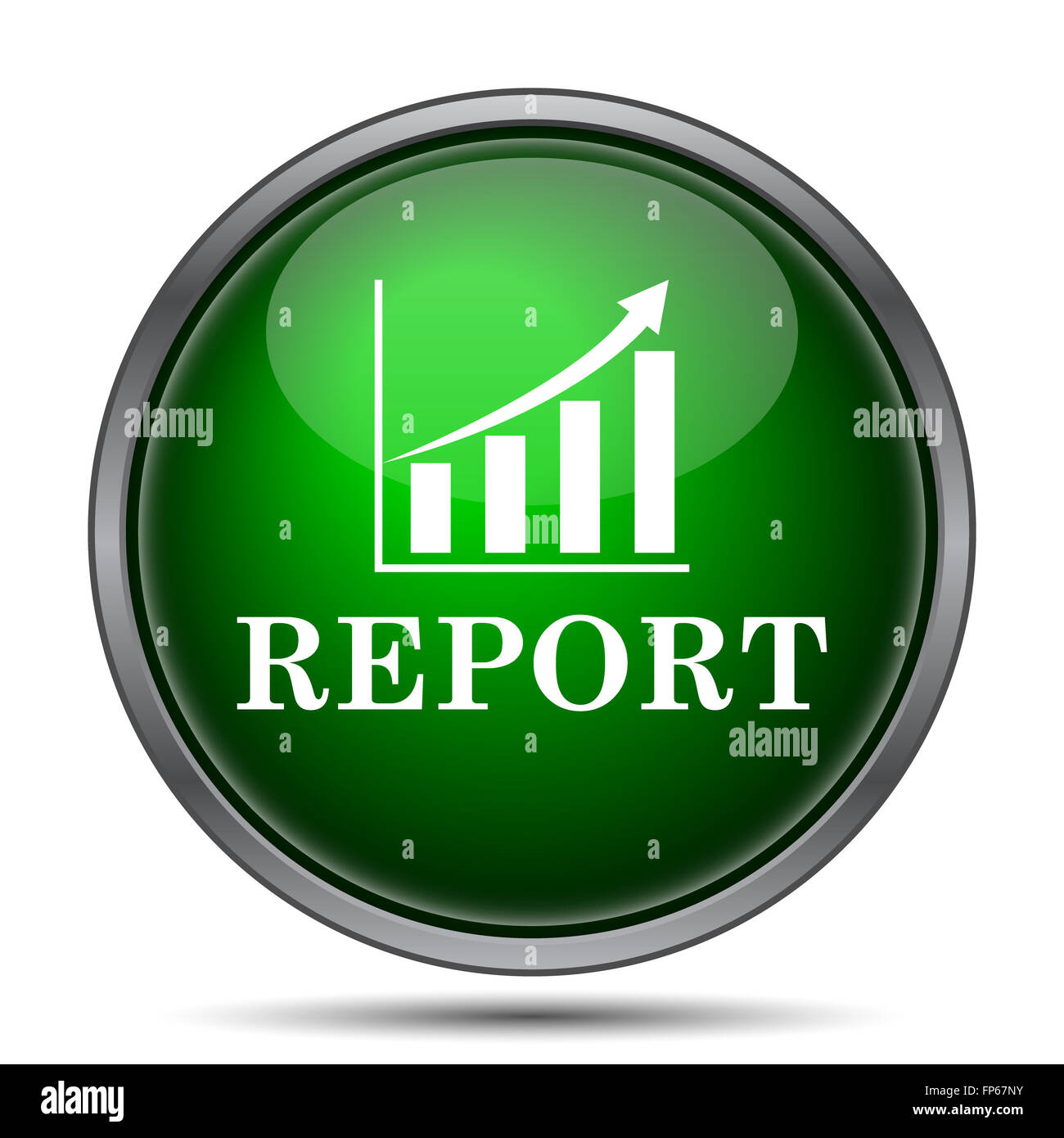 Report icon. Internet button on white background Stock Photo - Alamy