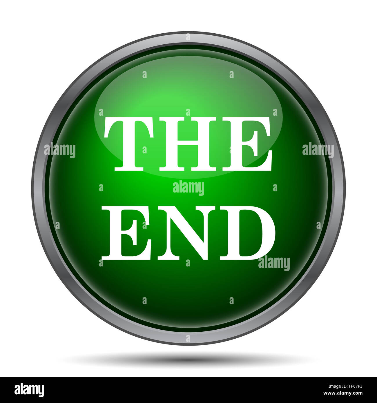 The End icon. Internet button on white background Stock Photo - Alamy