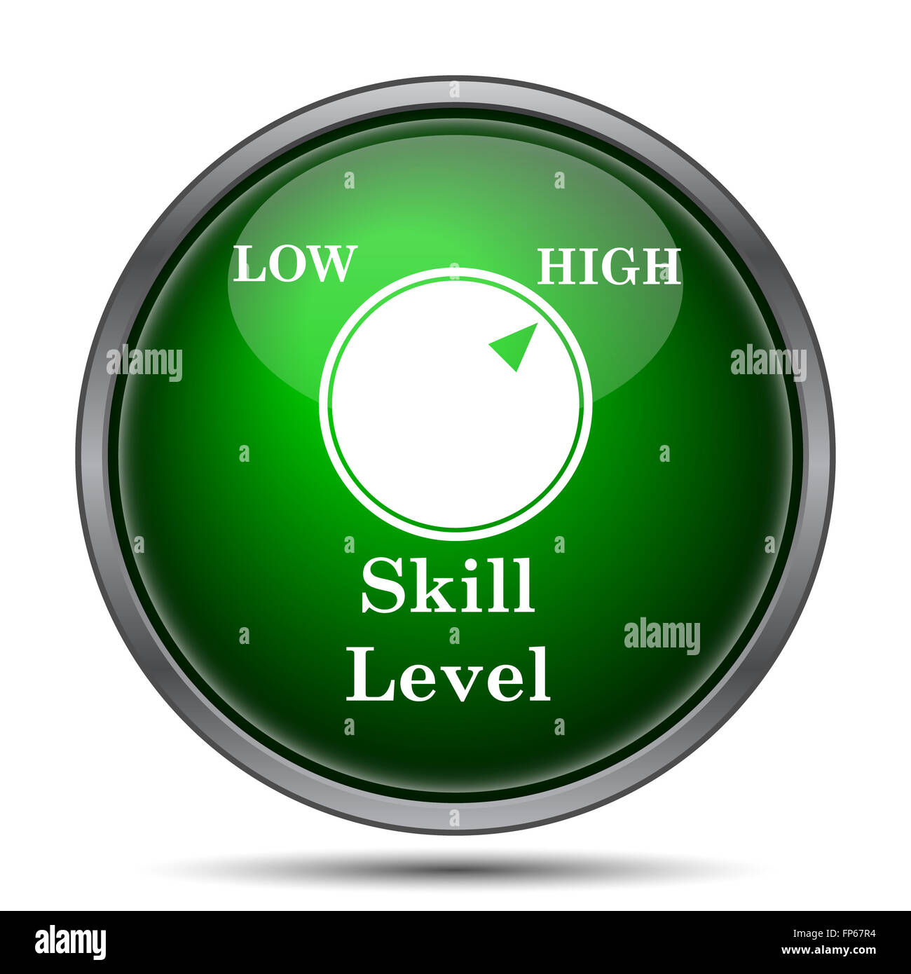 Skill level icon. Internet button on white background Stock Photo - Alamy