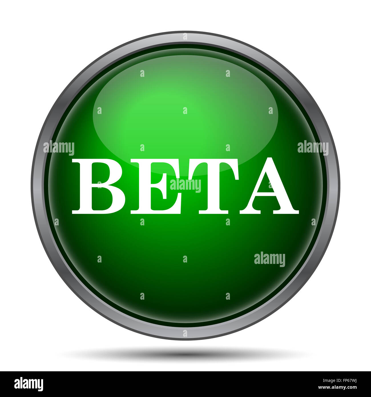 Beta icon. Internet button on white background Stock Photo - Alamy