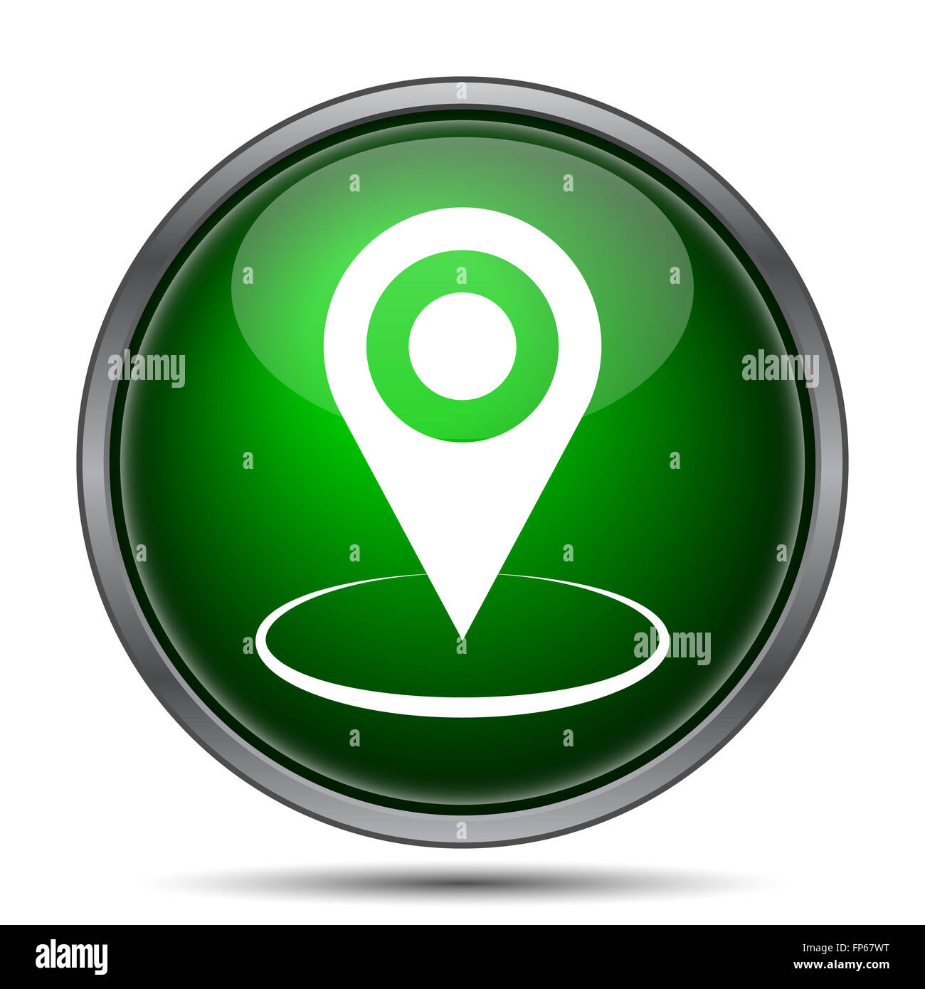 Pin location icon. Internet button on white background Stock Photo - Alamy