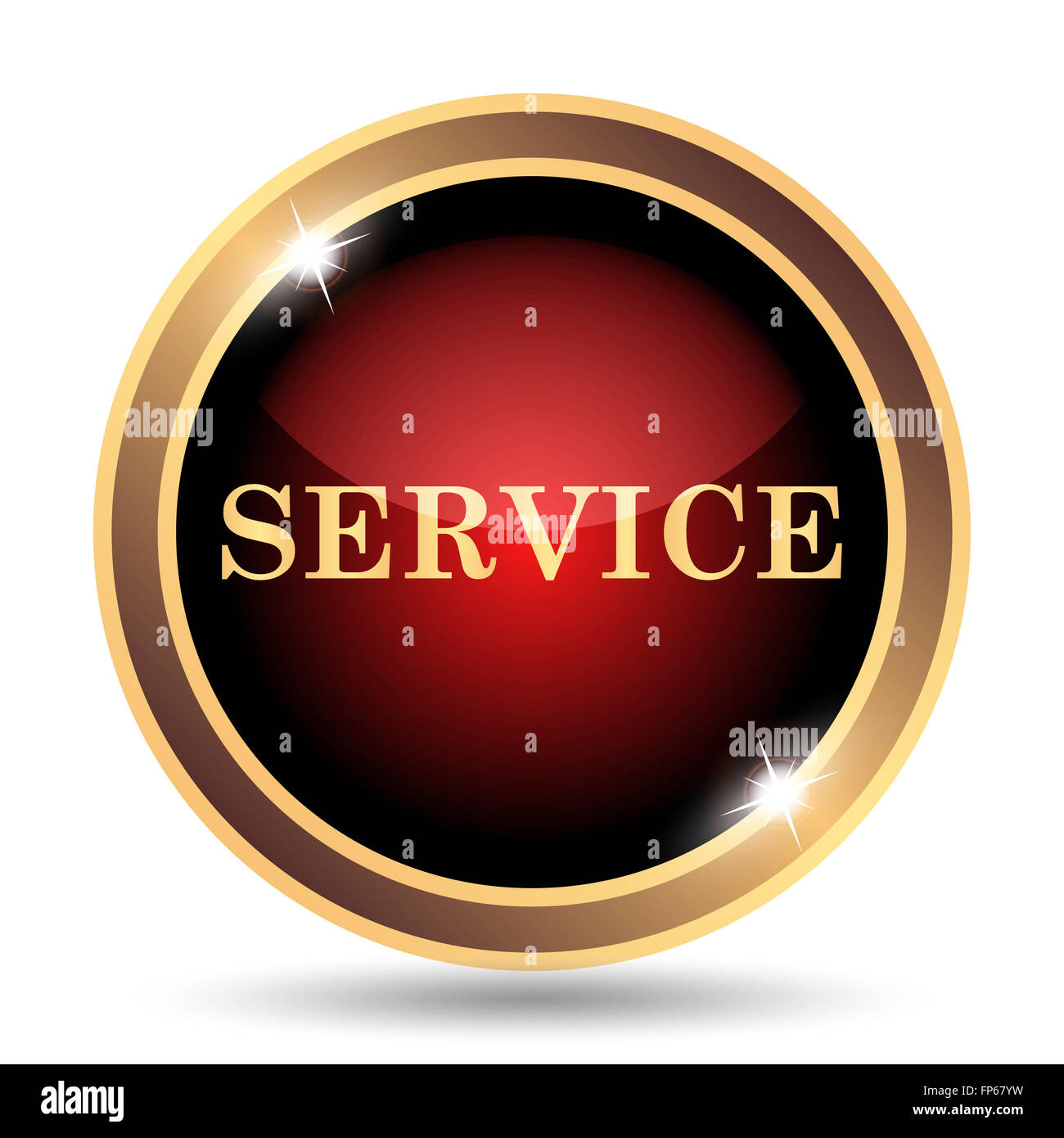 Service icon. Internet button on white background Stock Photo - Alamy
