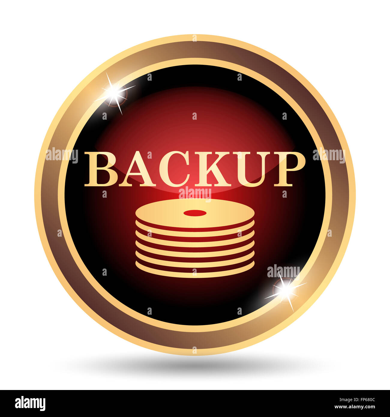 Back-up icon. Internet button on white background Stock Photo - Alamy