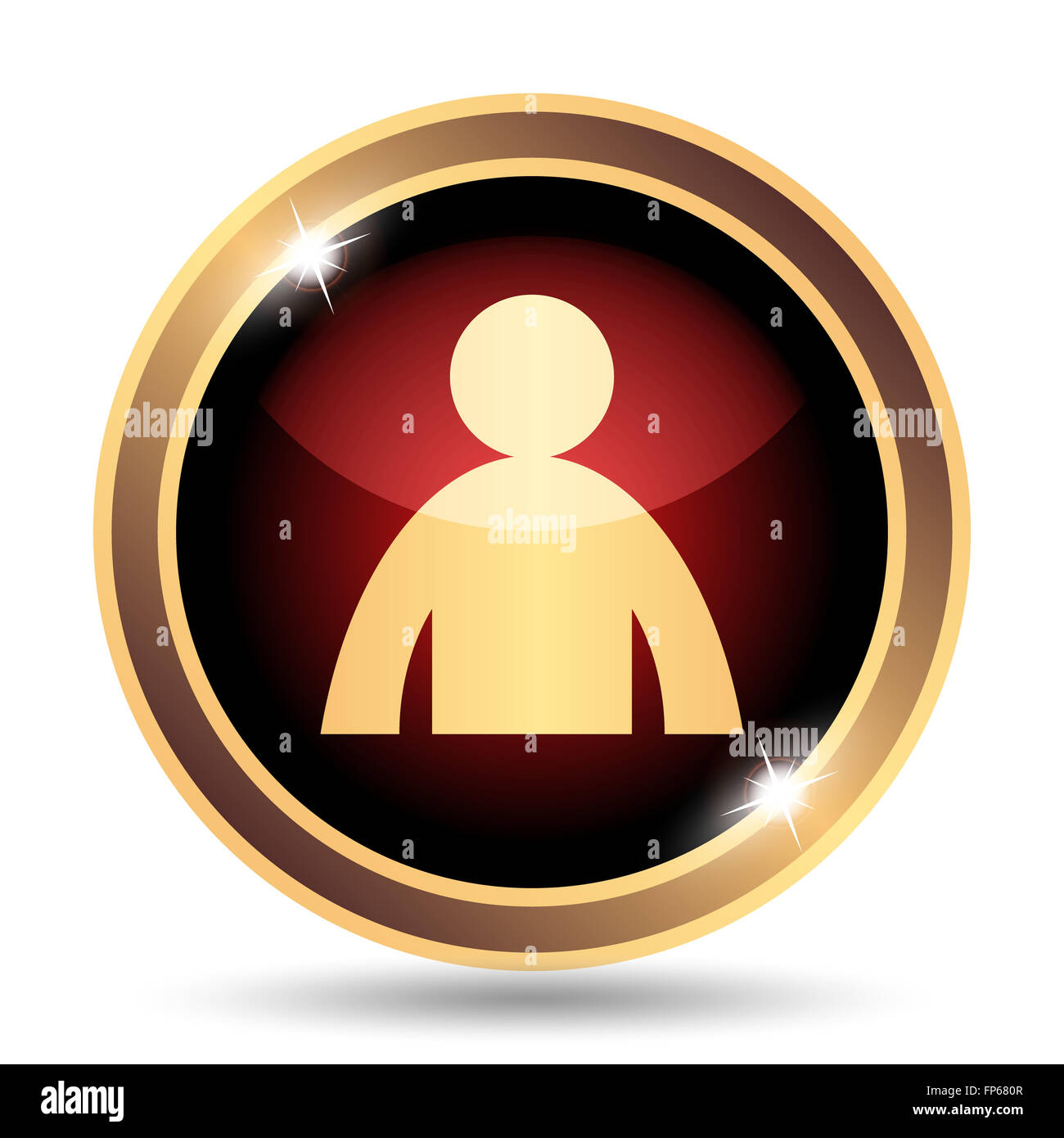 User profile icon. Internet button on white background Stock Photo - Alamy