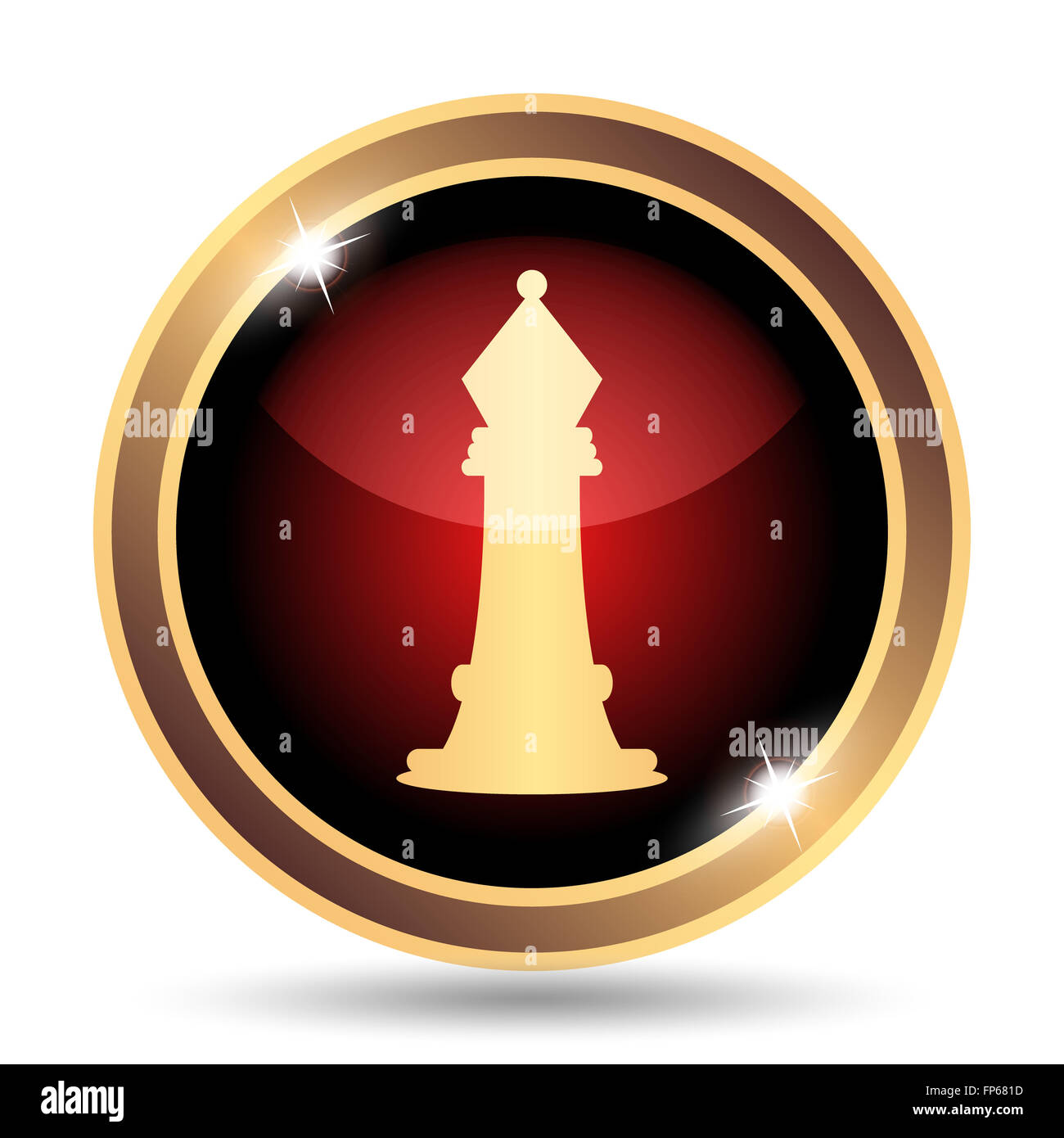 Chess icon. Internet button on white background Stock Photo - Alamy