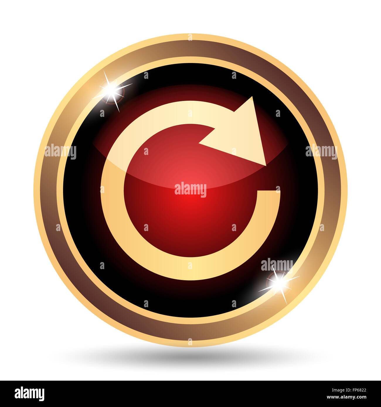 Reload one arrow icon. Internet button on white background Stock Photo ...