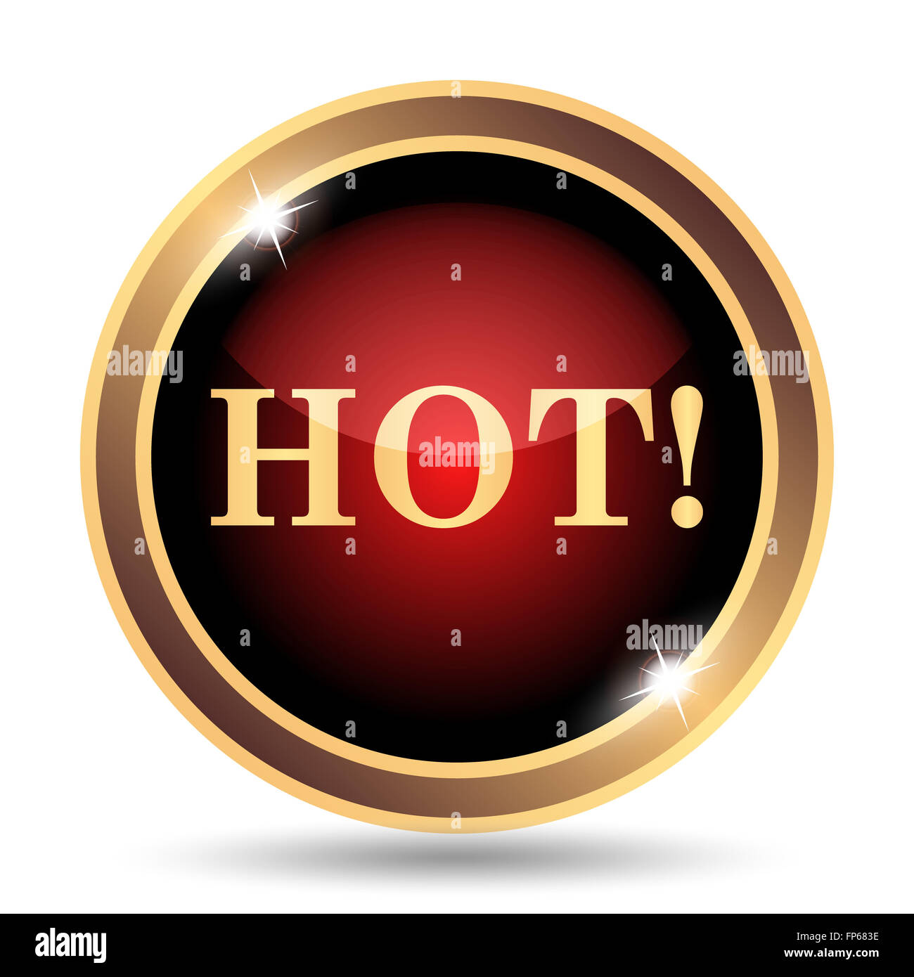Hot icon. Internet button on white background Stock Photo - Alamy