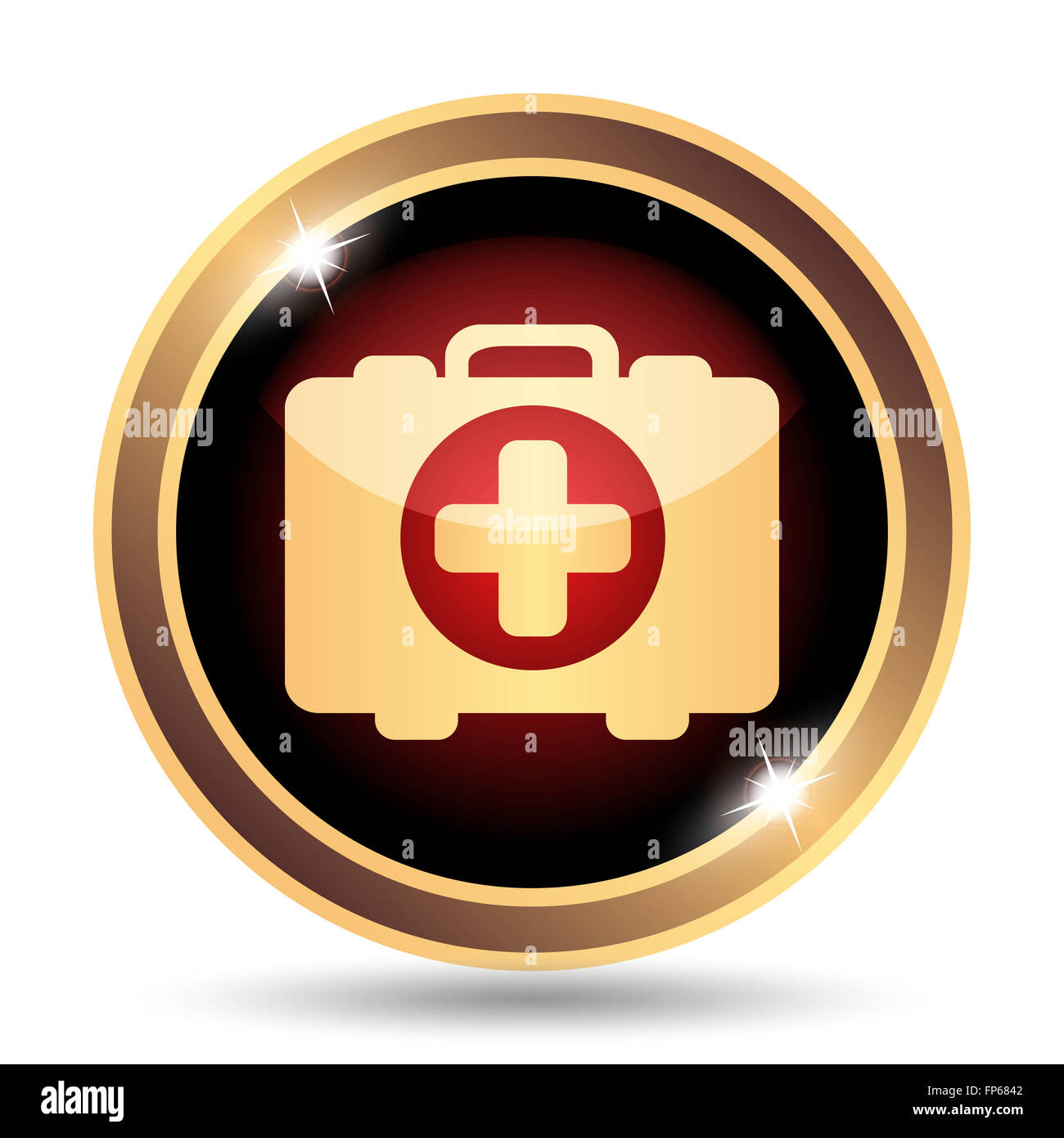 Medical bag icon. Internet button on white background Stock Photo - Alamy