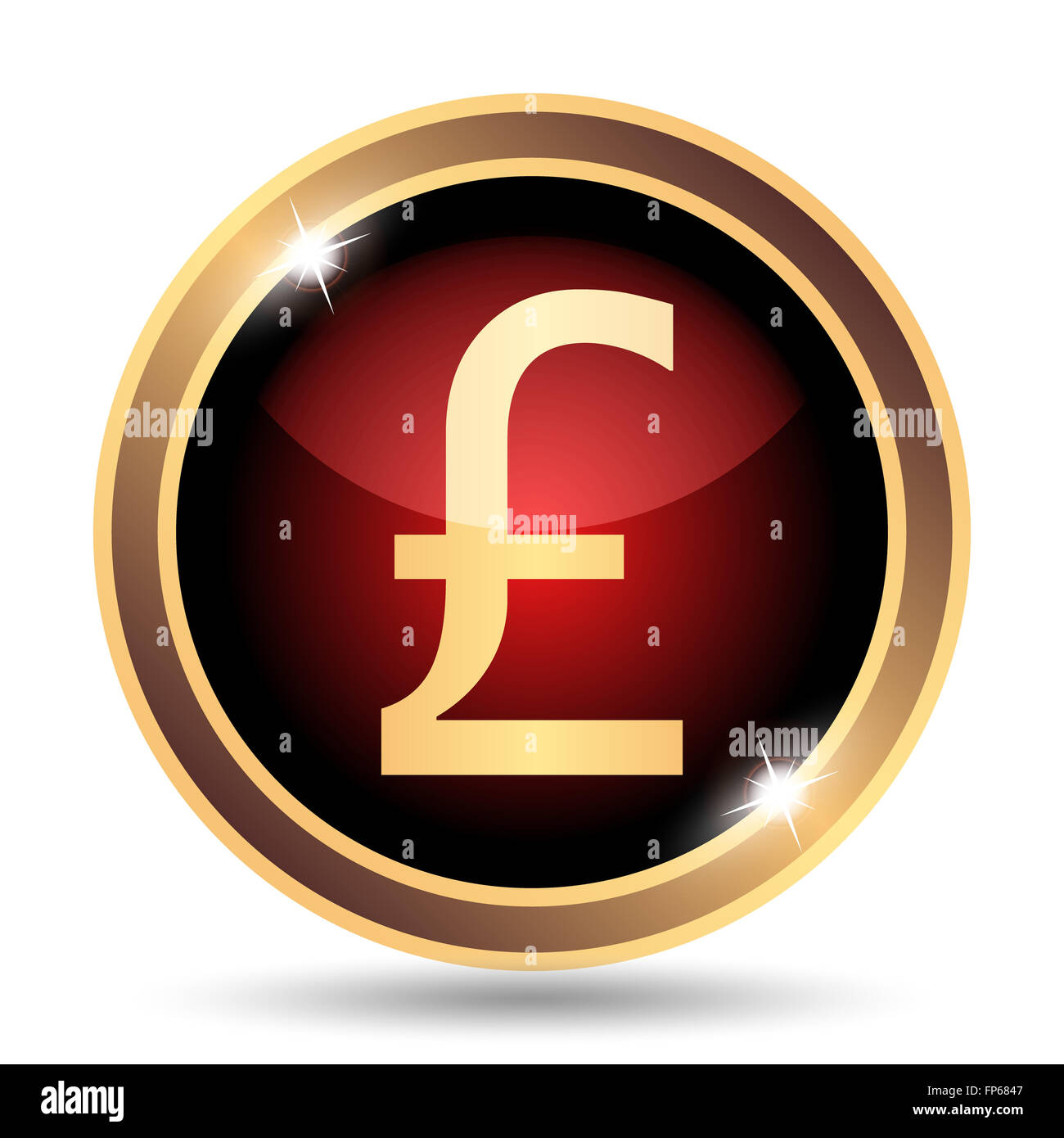 Pound icon. Internet button on white background Stock Photo - Alamy
