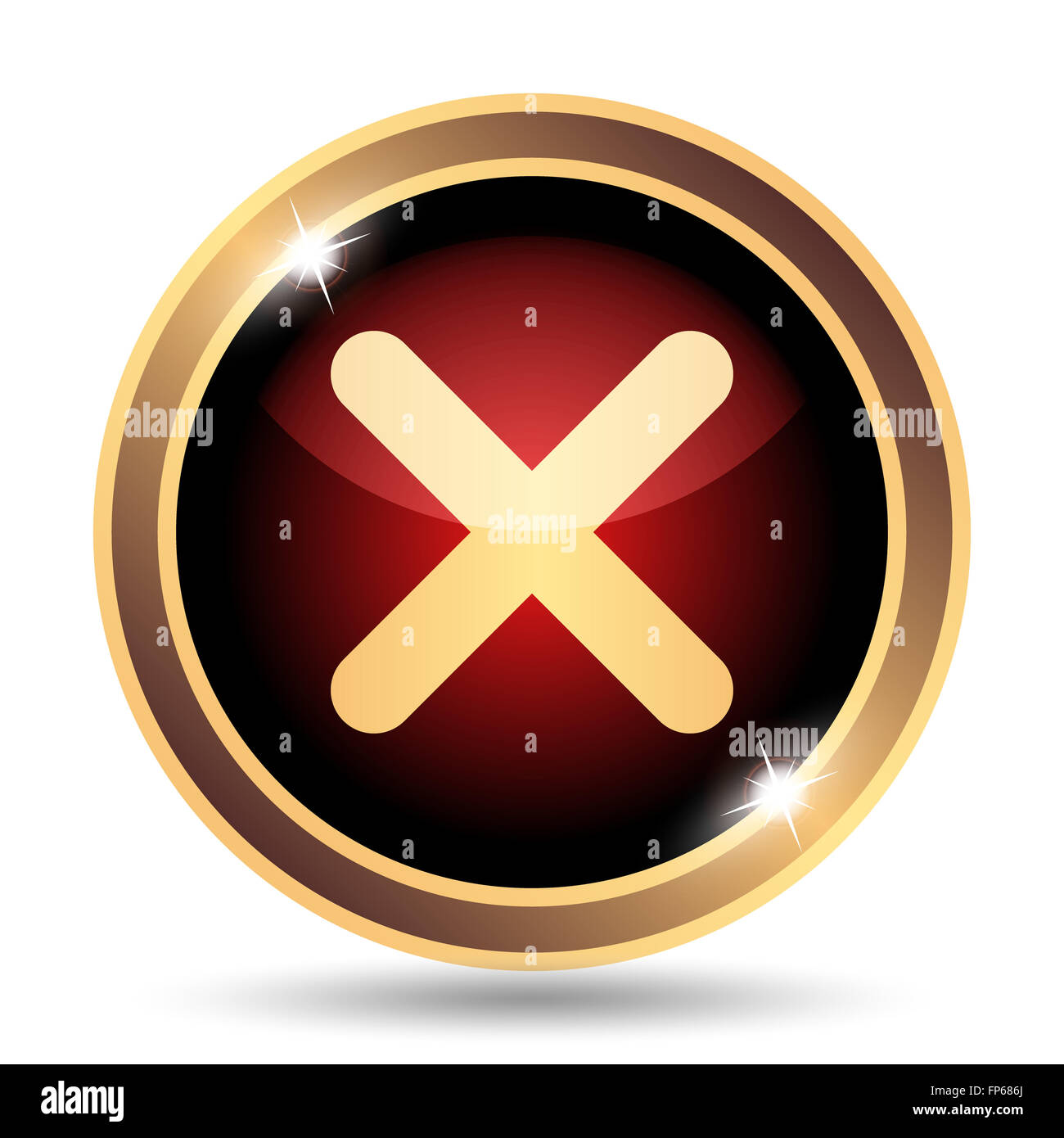 X close icon. Internet button on white background Stock Photo - Alamy