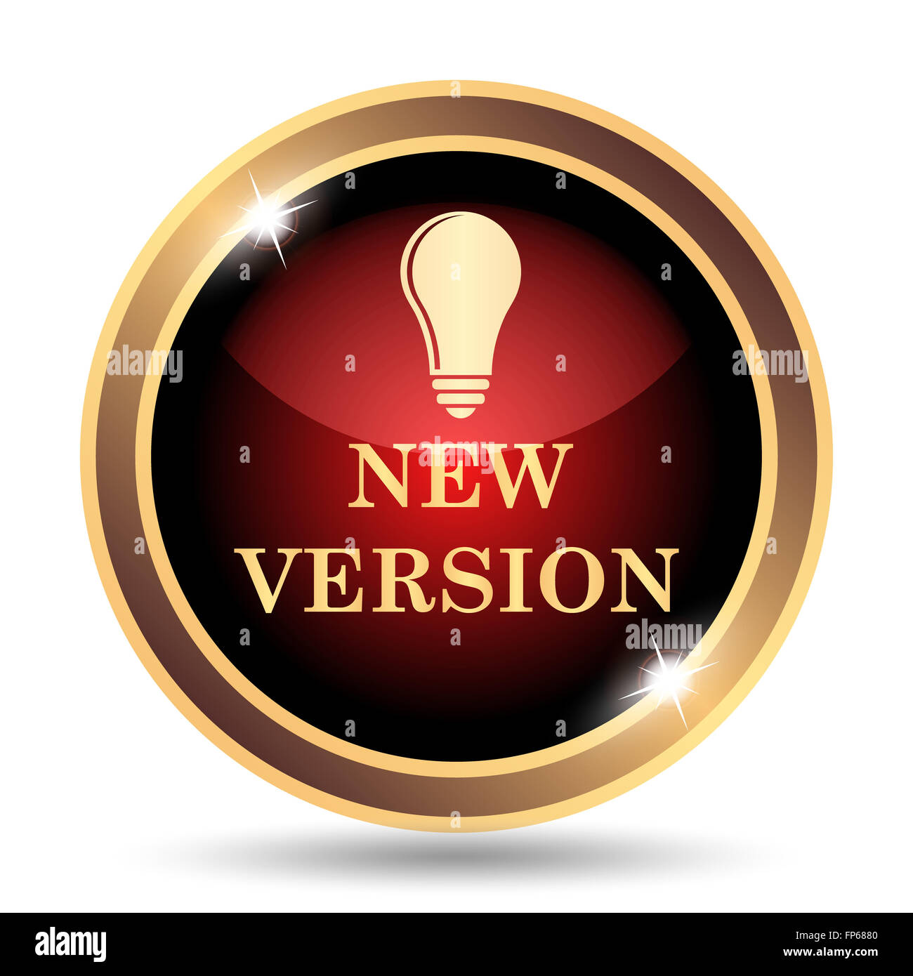 New version icon. Internet button on white background Stock Photo - Alamy