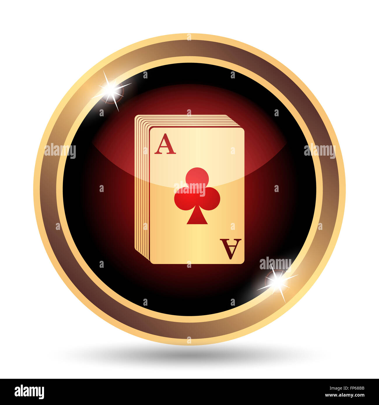 Deck of cards icon. Internet button on white background Stock Photo - Alamy