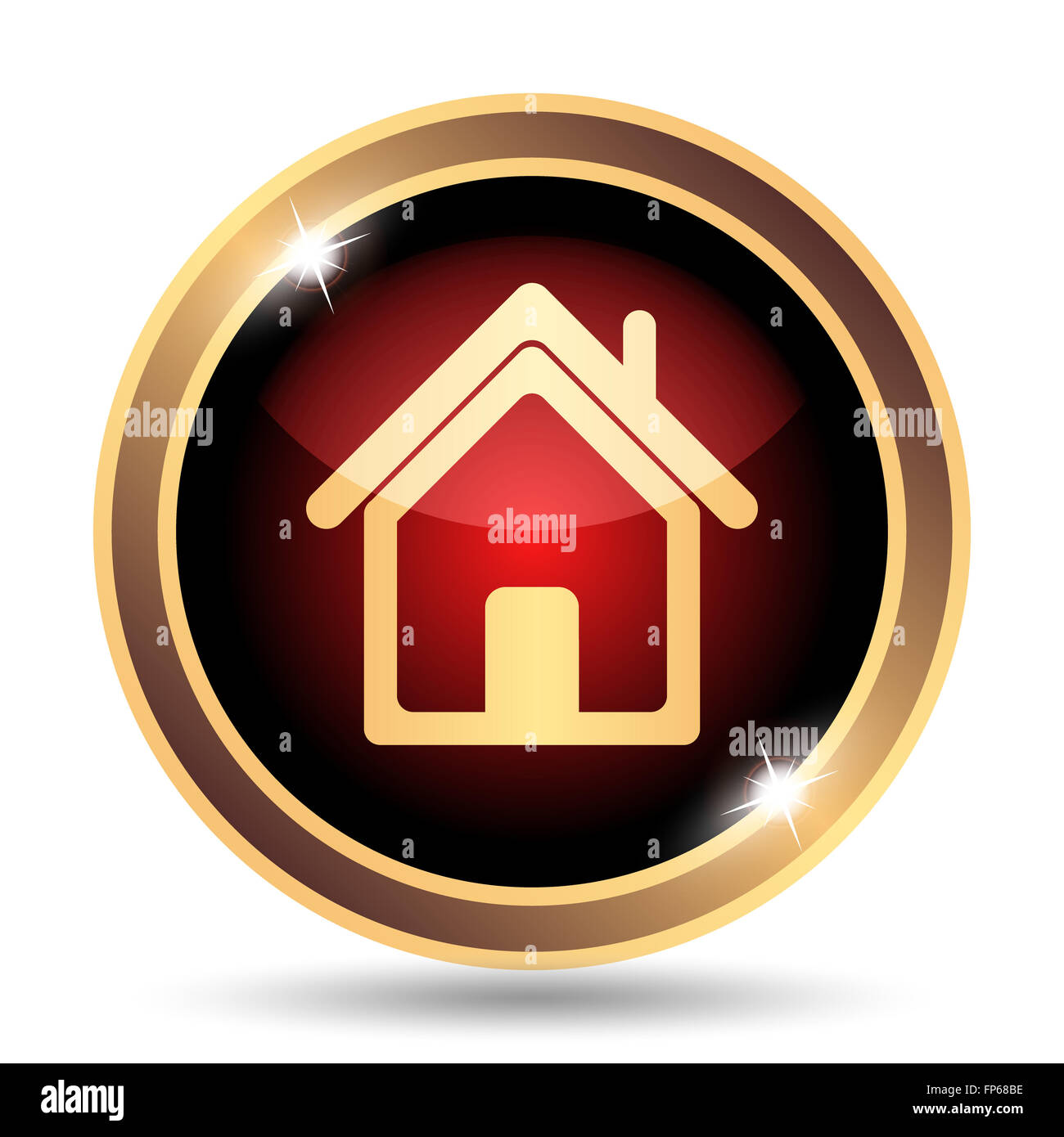 Home icon. Internet button on white background Stock Photo - Alamy