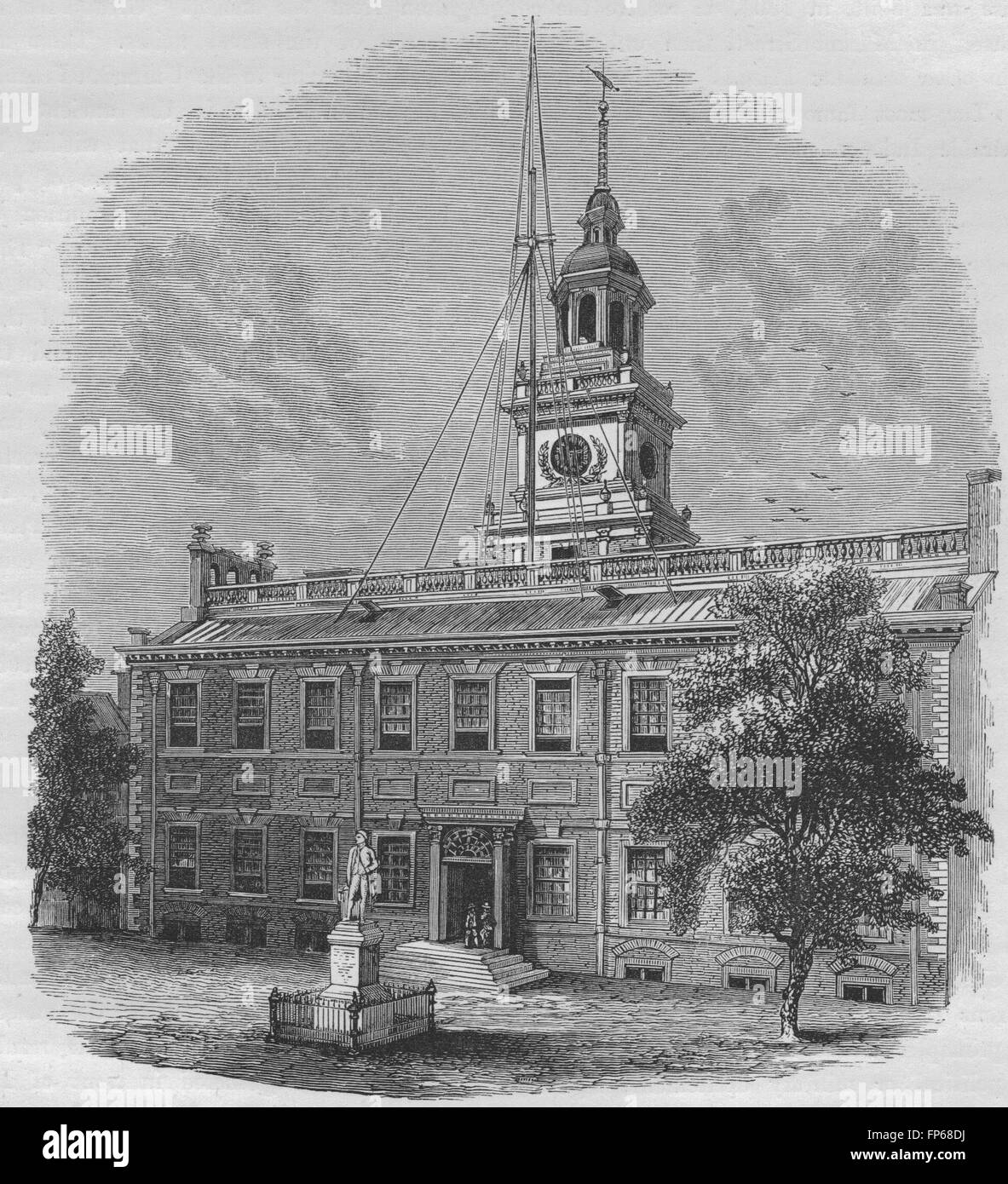 Philadelphia independence hall Black and White Stock Photos & Images ...