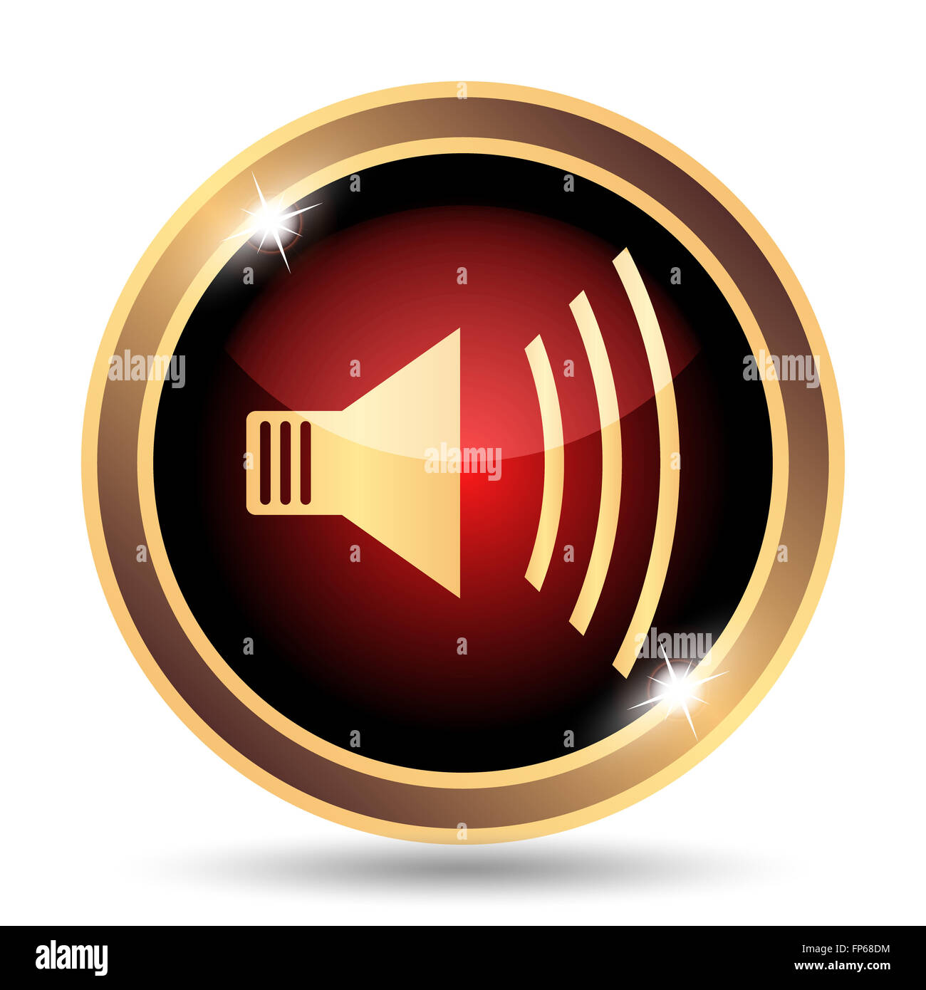 Speaker icon. Internet button on white background Stock Photo - Alamy