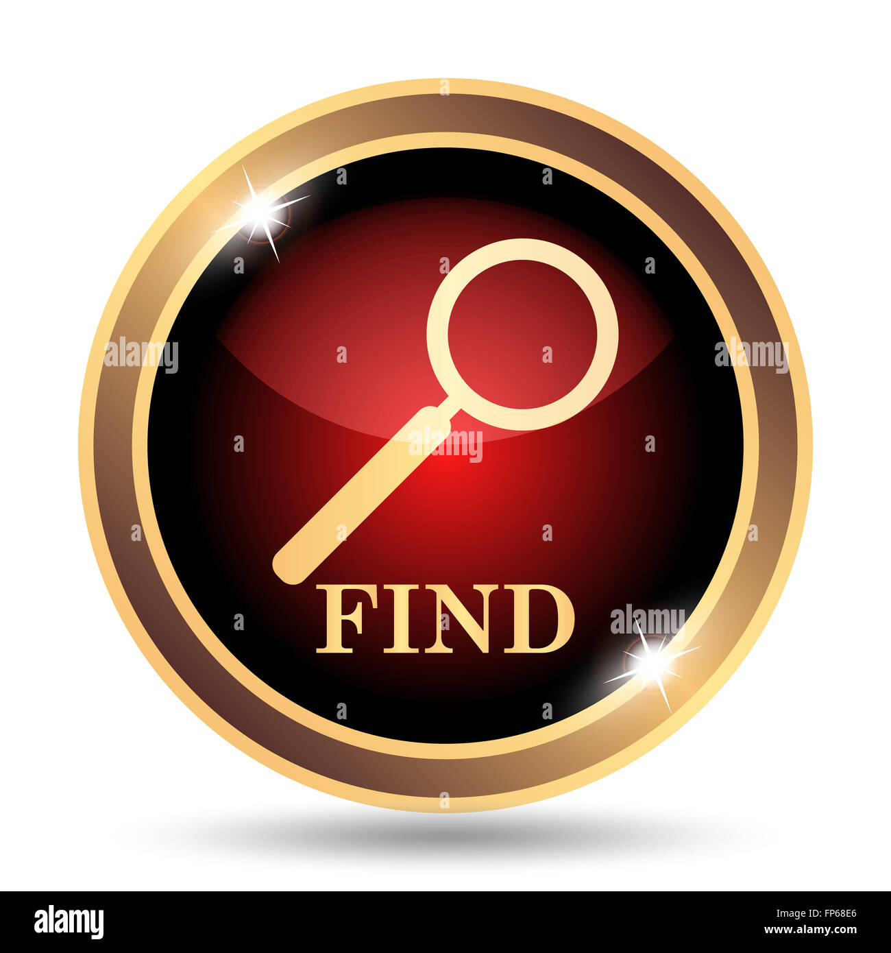 Find icon. Internet button on white background Stock Photo - Alamy