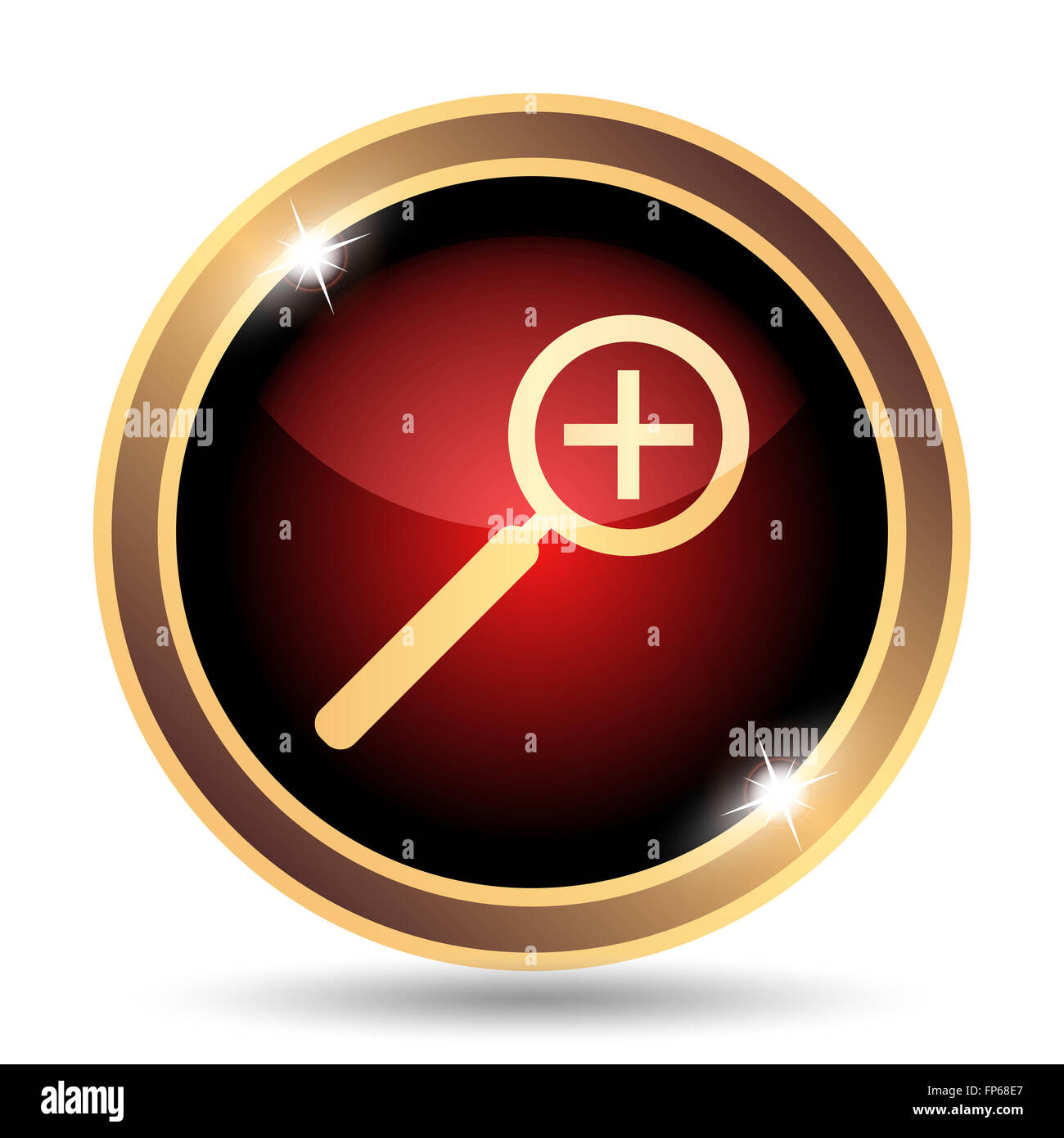 Zoom in icon. Internet button on white background Stock Photo - Alamy