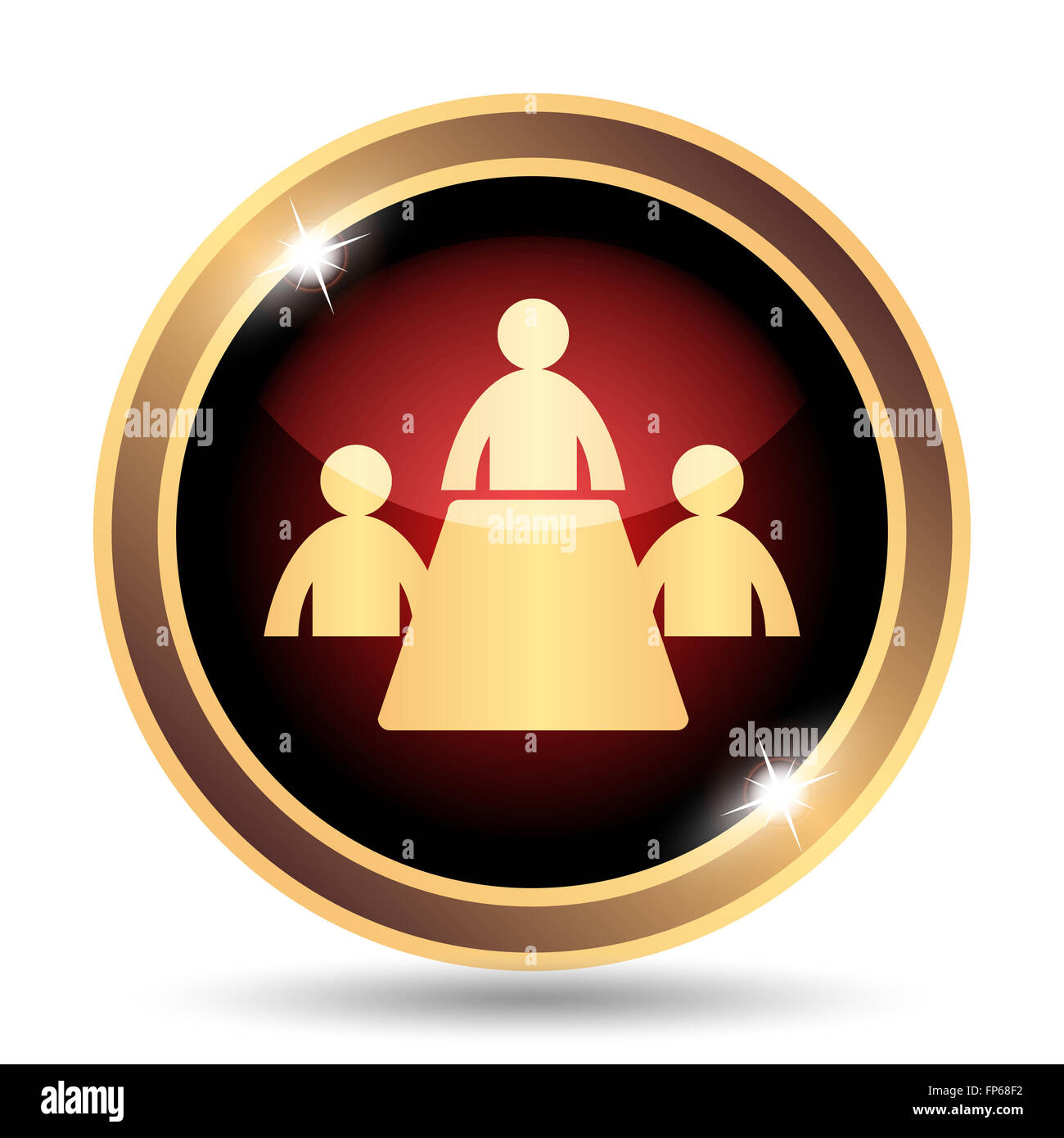 Meeting room icon. Internet button on white background Stock Photo - Alamy