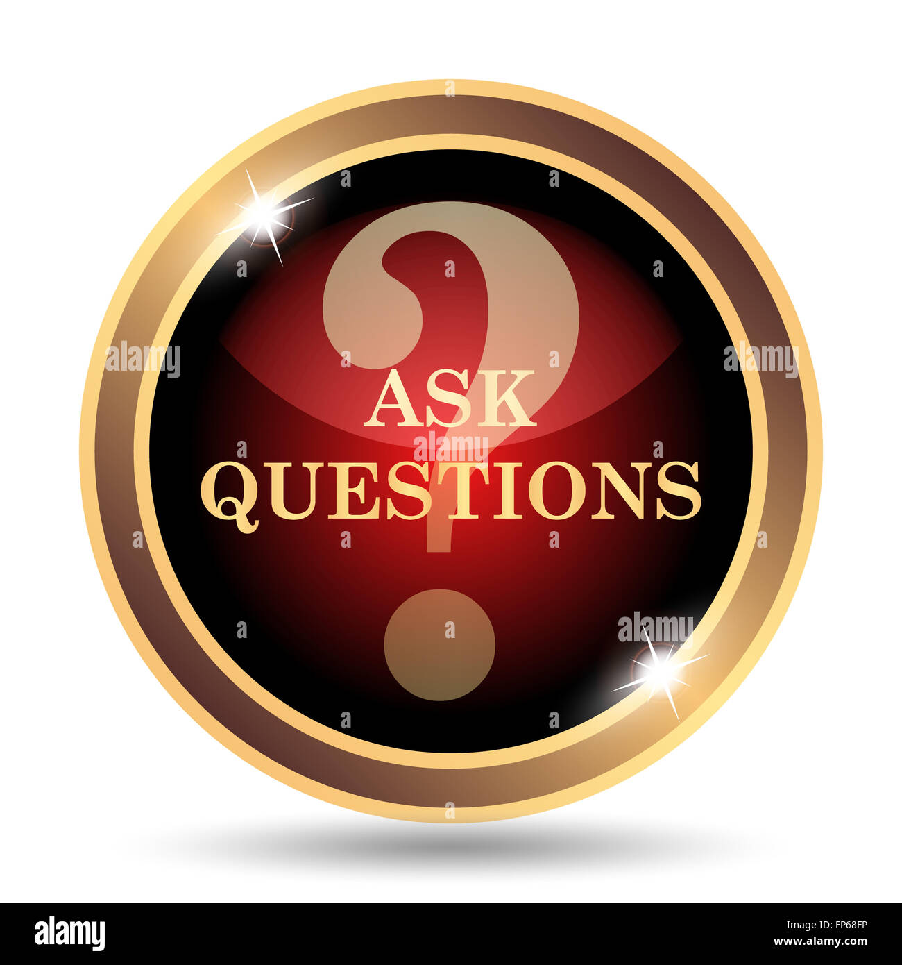 Ask questions icon. Internet button on white background Stock Photo - Alamy