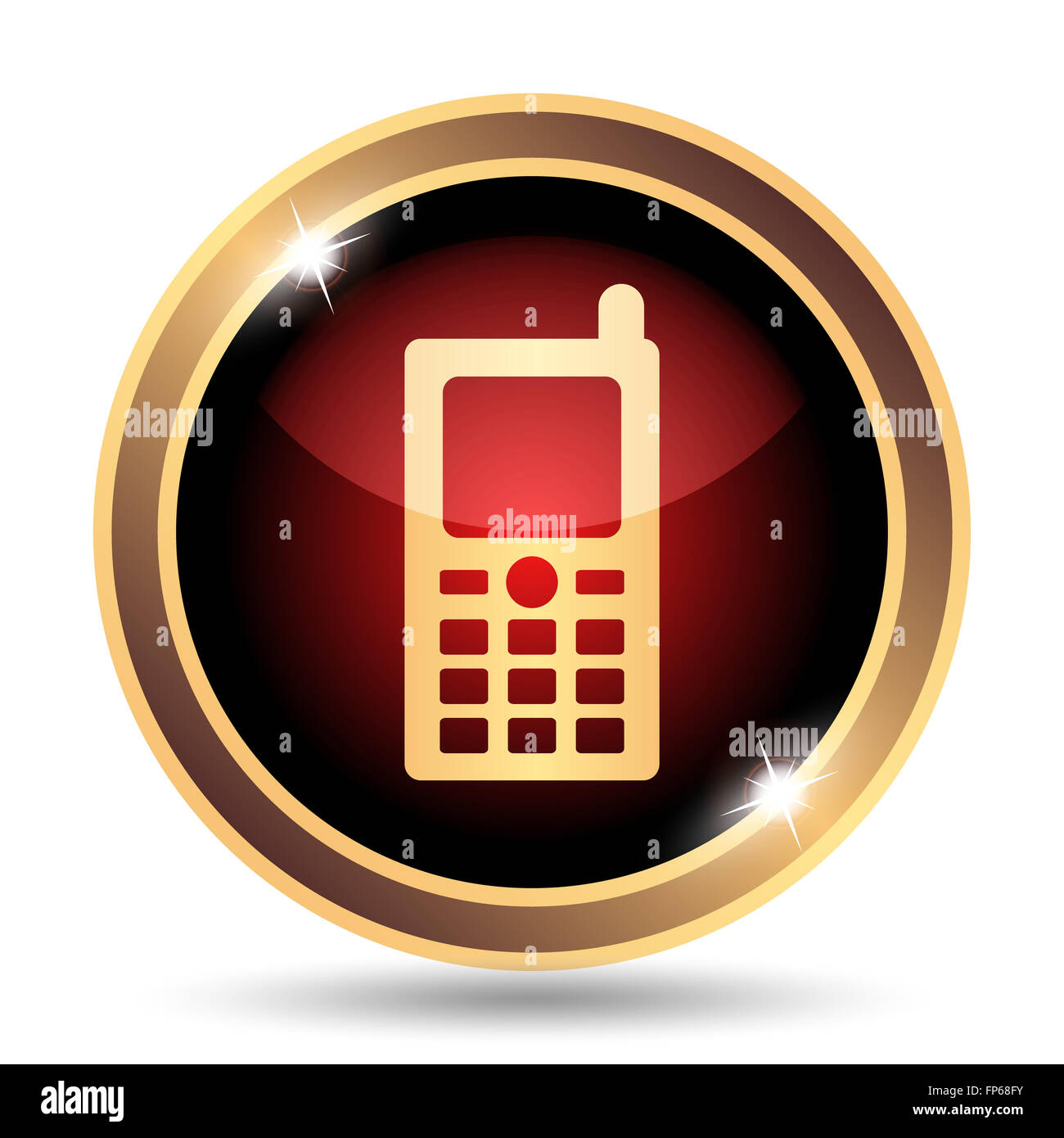 Mobile phone icon. Internet button on white background Stock Photo - Alamy