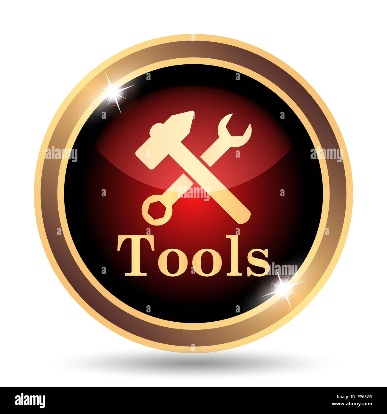 Tools icon. Internet button on white background Stock Photo - Alamy