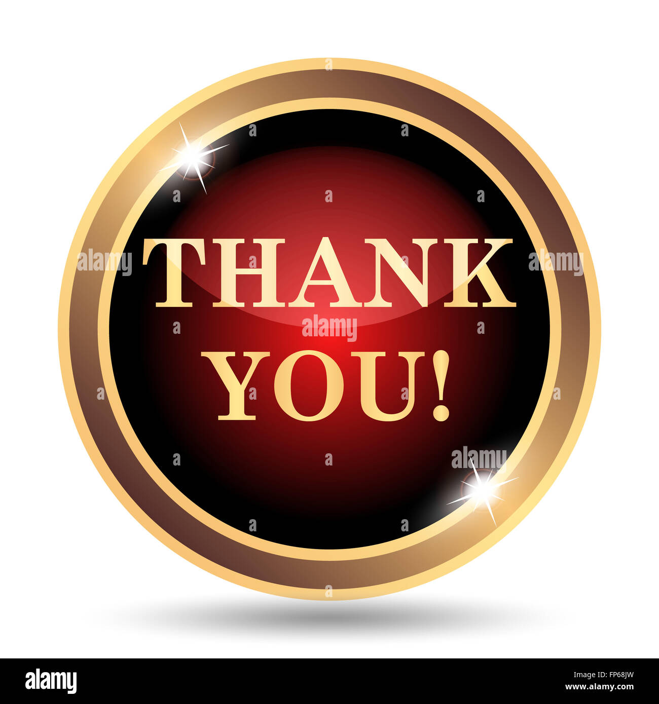 Thank you icon. Internet button on white background Stock Photo - Alamy