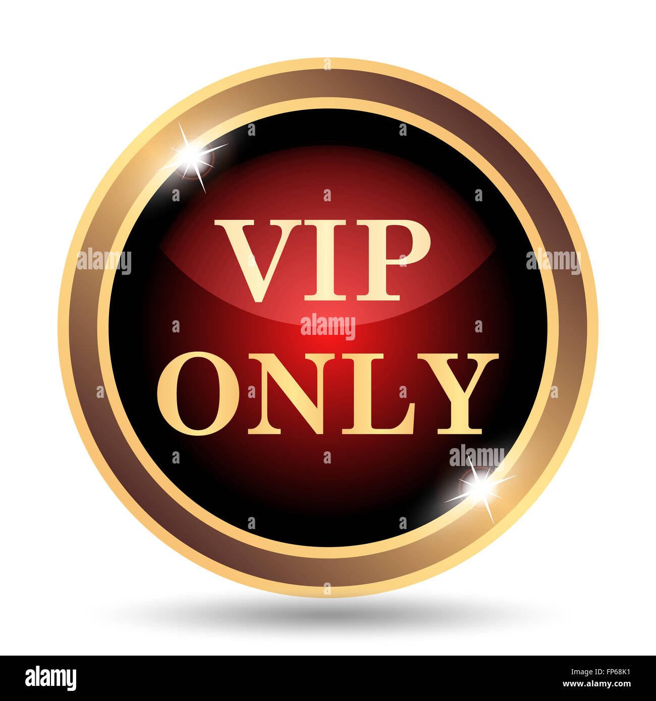 VIP only icon. Internet button on white background Stock Photo - Alamy