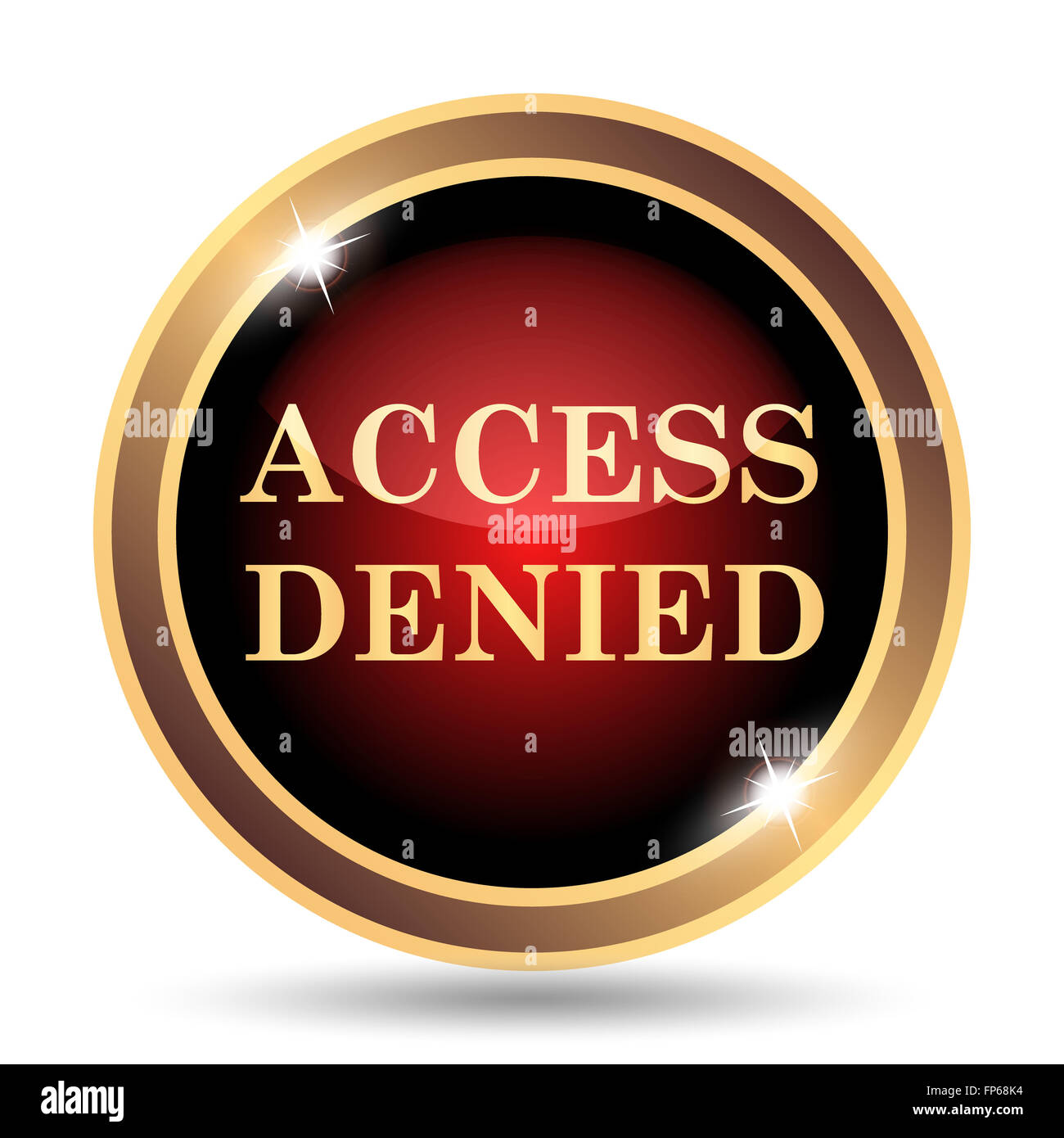 Access denied icon. Internet button on white background Stock Photo - Alamy