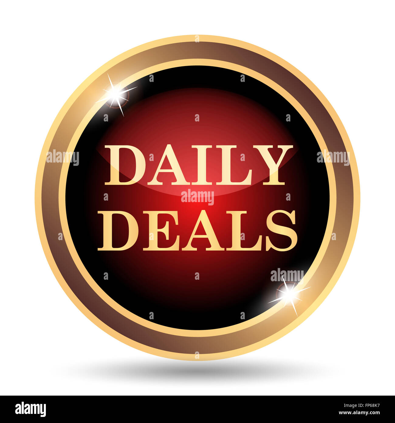 Daily deals icon. Internet button on white background Stock Photo - Alamy