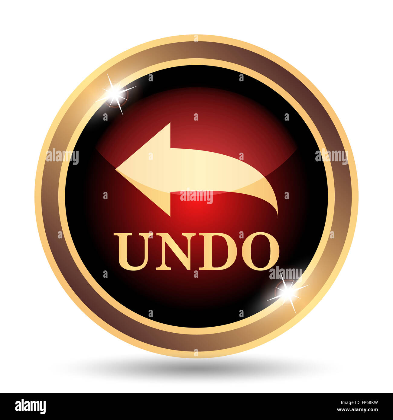 Undo icon. Internet button on white background Stock Photo - Alamy