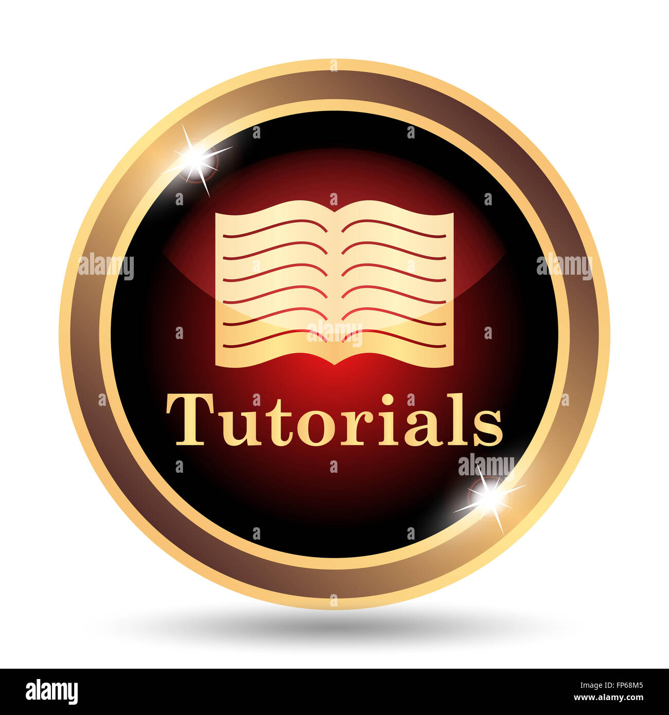 Tutorials icon. Internet button on white background Stock Photo - Alamy
