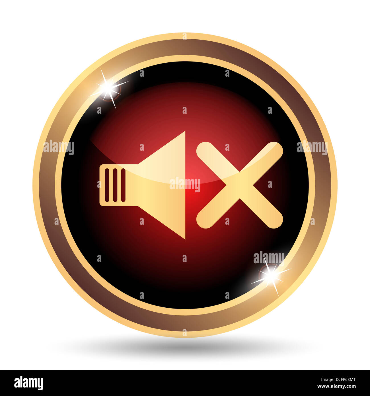 No sound icon. Internet button on white background Stock Photo - Alamy