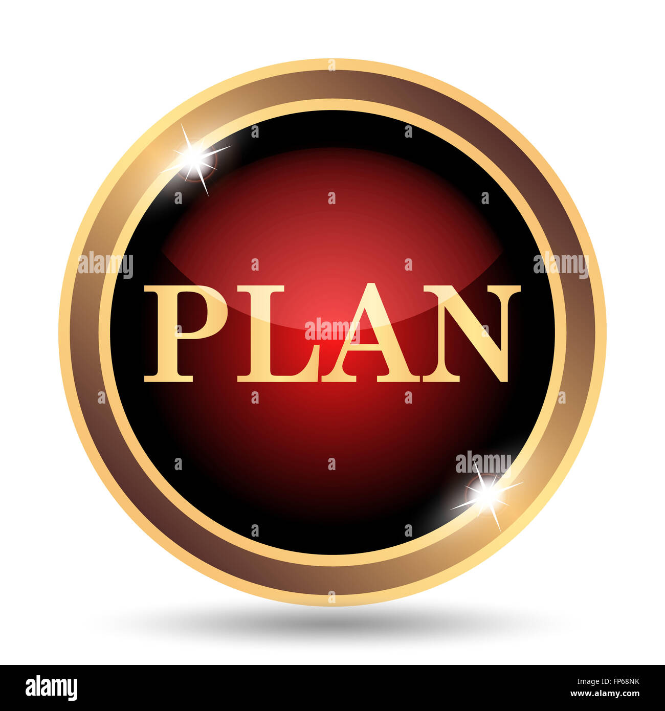 Plan icon. Internet button on white background Stock Photo - Alamy