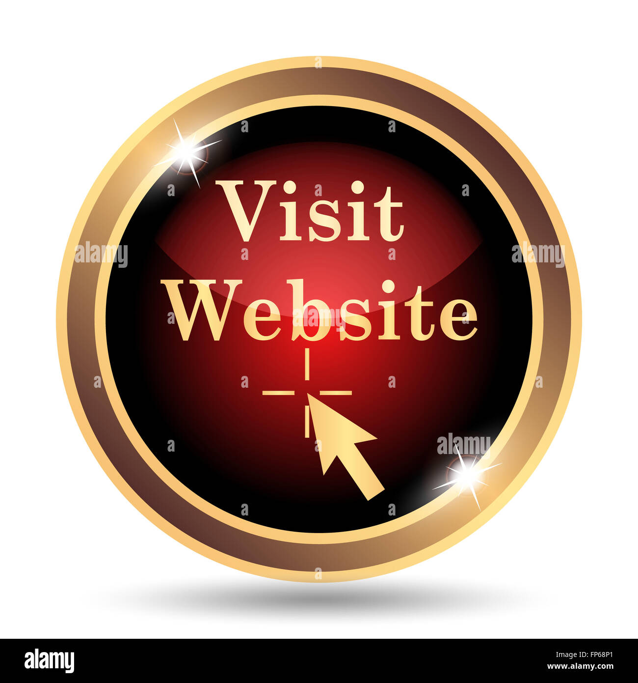 Visit website icon. Internet button on white background Stock Photo - Alamy