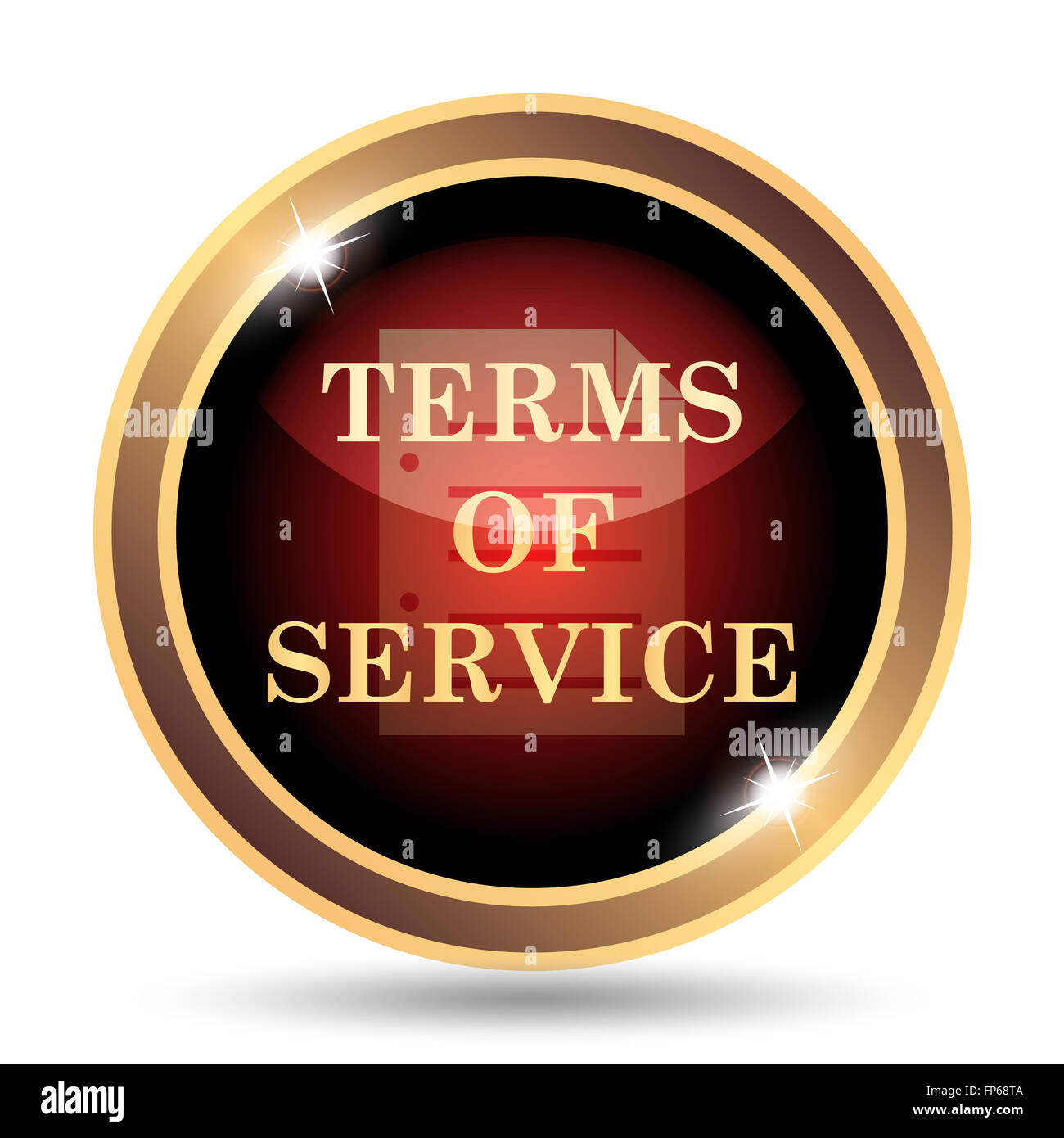 Terms of service icon. Internet button on white background Stock Photo ...