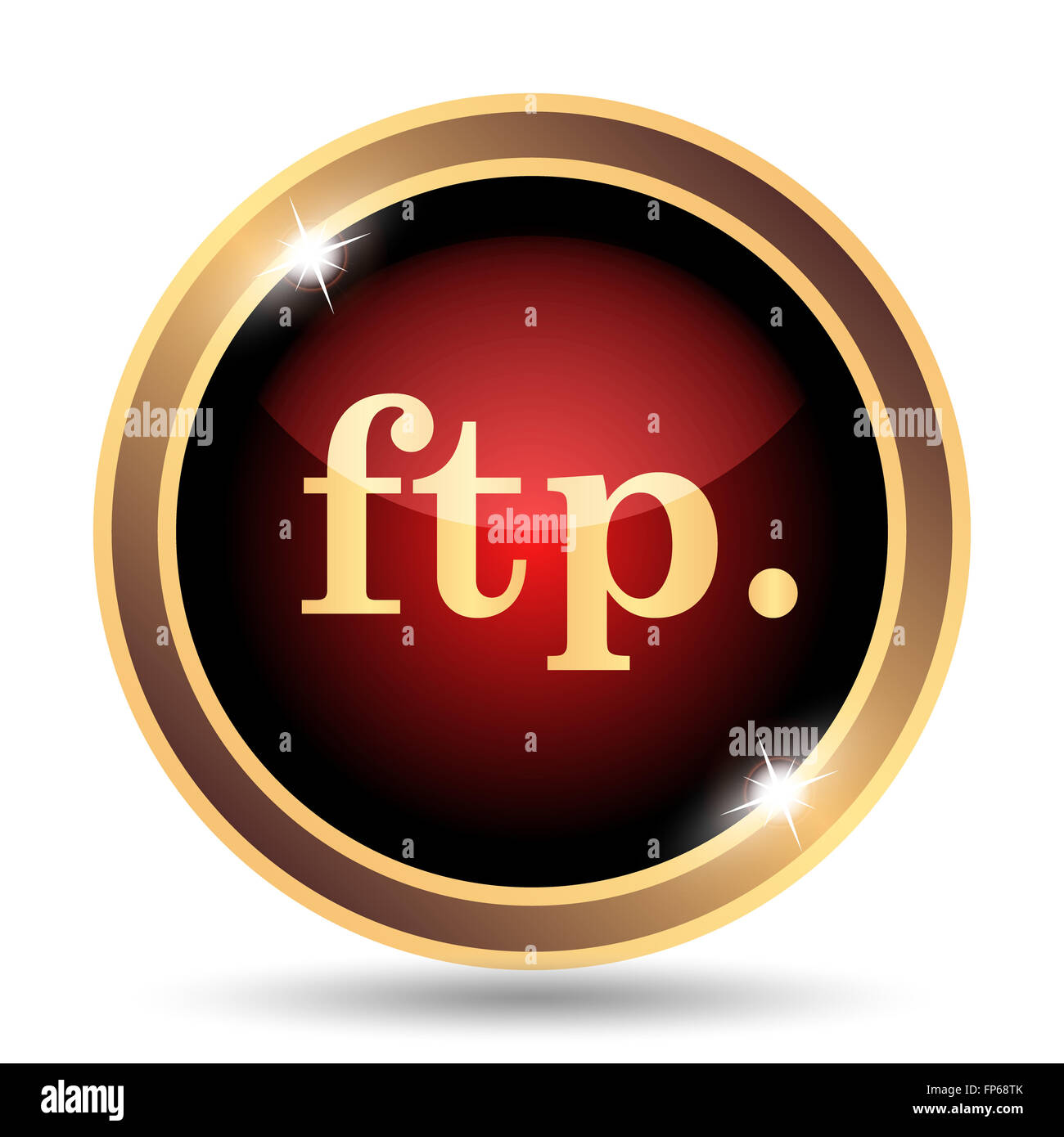 ftp. icon. Internet button on white background Stock Photo - Alamy