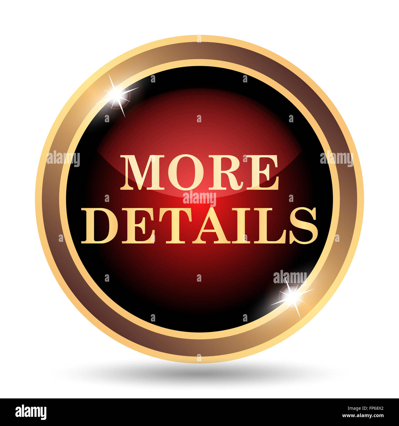 More details icon. Internet button on white background Stock Photo - Alamy