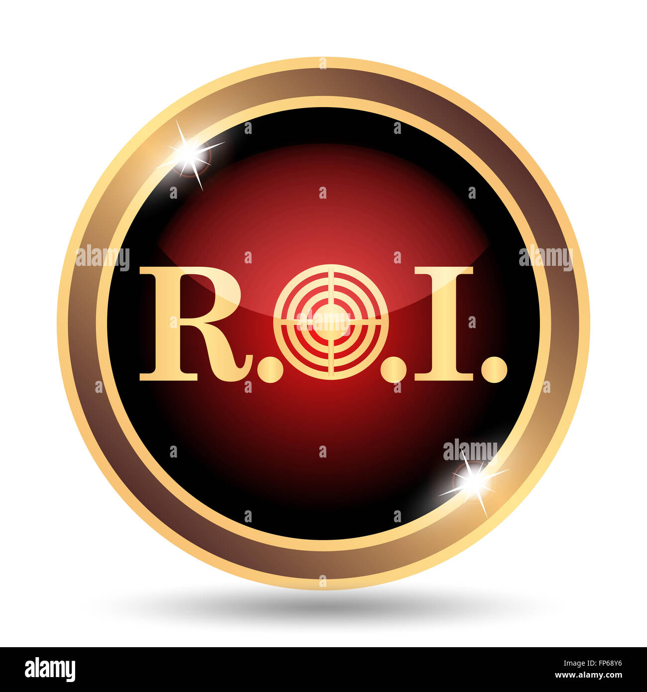 ROI icon. Internet button on white background Stock Photo - Alamy