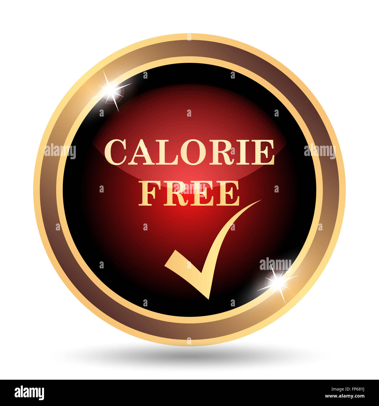 Calorie free icon. Internet button on white background Stock Photo - Alamy