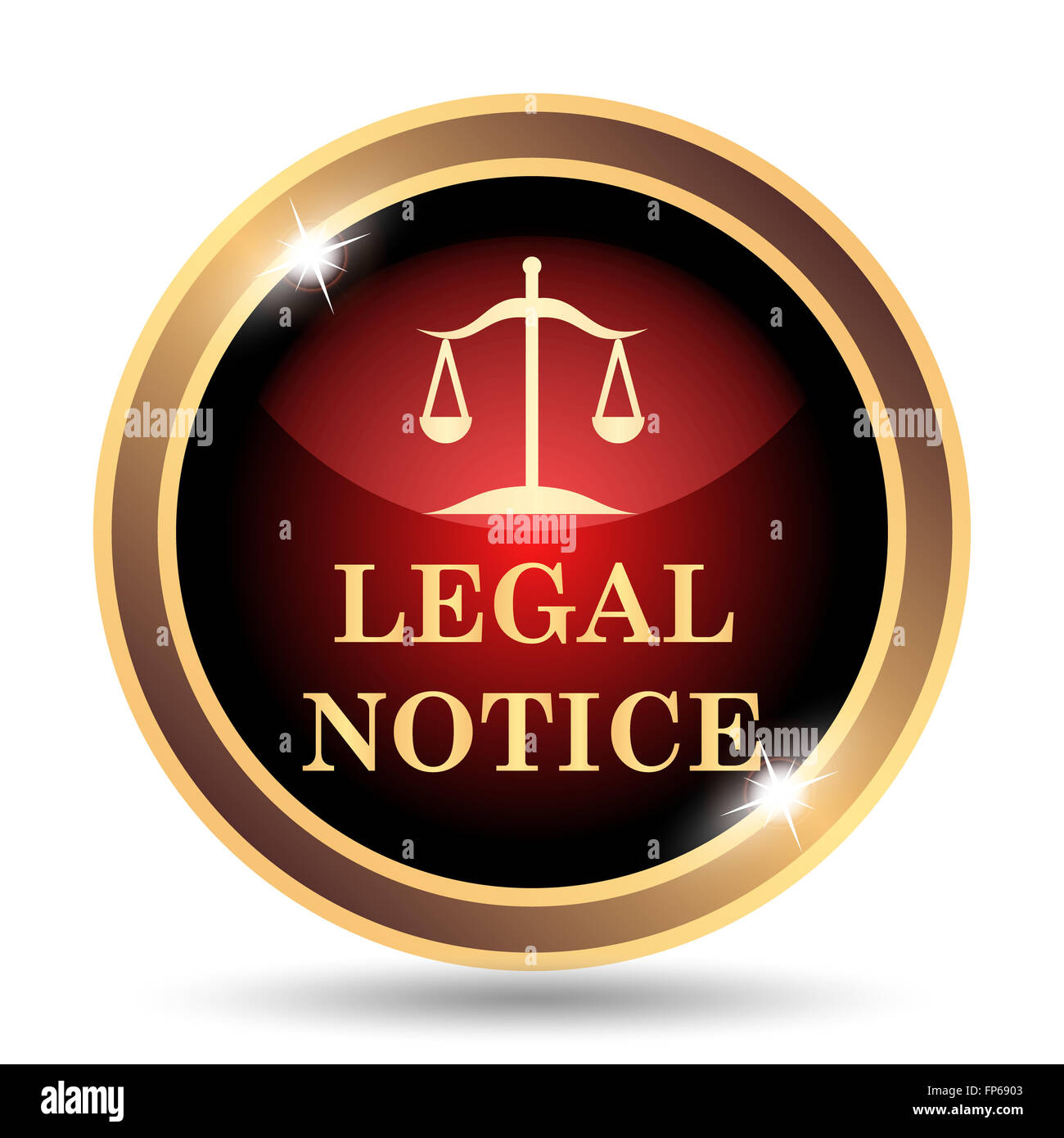 Legal notice icon. Internet button on white background Stock Photo - Alamy