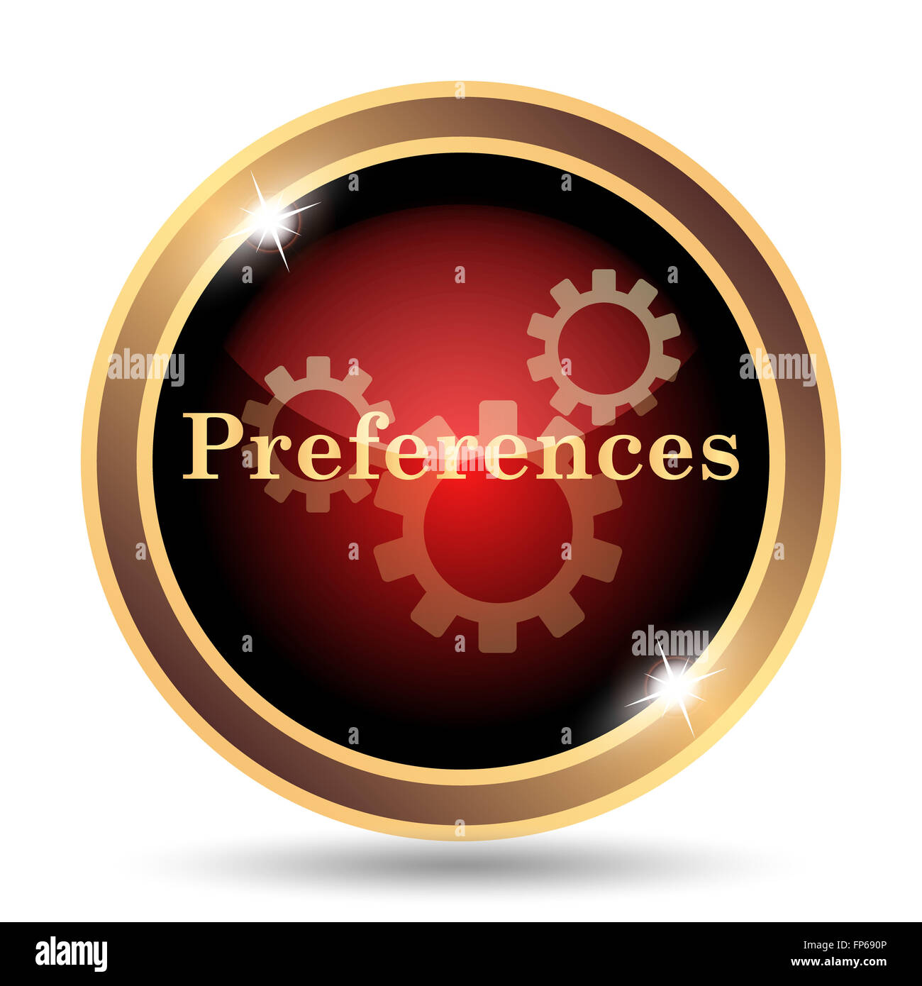 Preferences icon. Internet button on white background Stock Photo - Alamy