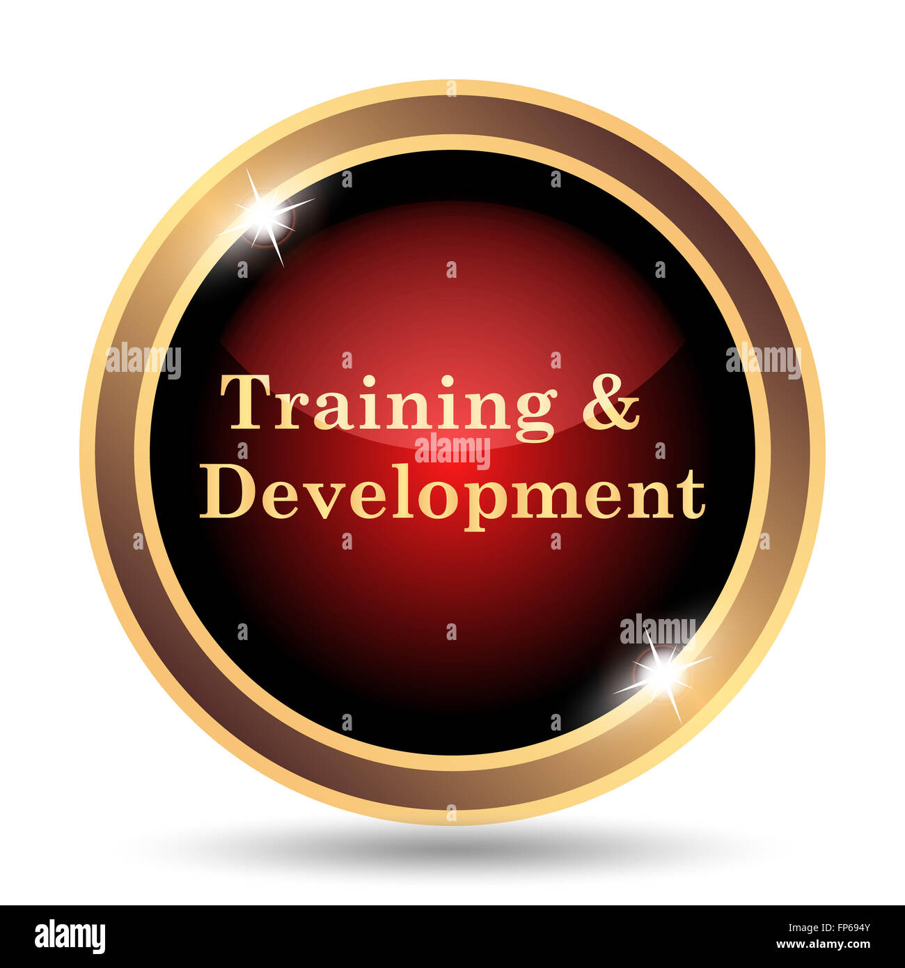Training and development icon. Internet button on white background ...