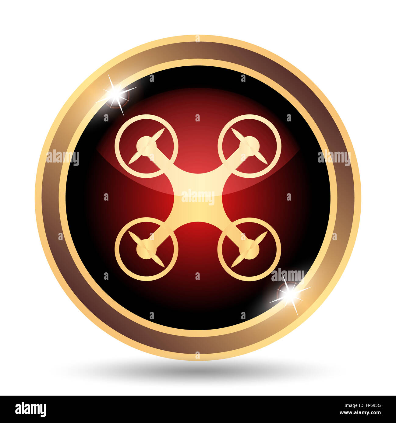Drone icon. Internet button on white background Stock Photo - Alamy