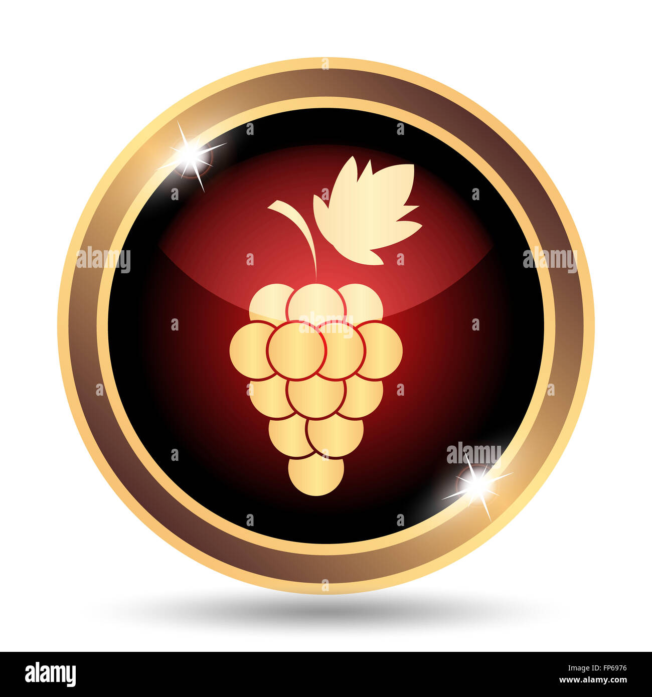 Grape icon. Internet button on white background Stock Photo - Alamy