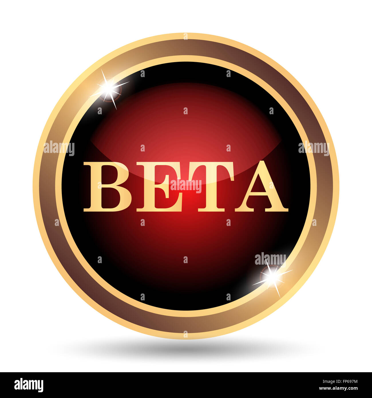 Beta icon. Internet button on white background Stock Photo - Alamy