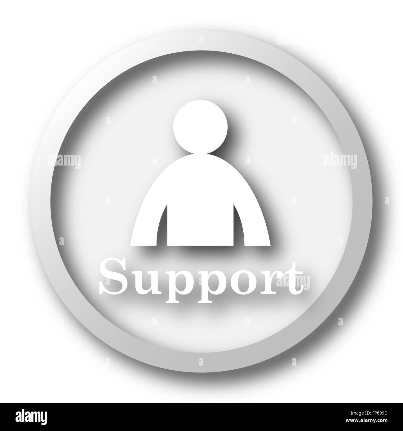 Support icon. Internet button on white background Stock Photo - Alamy